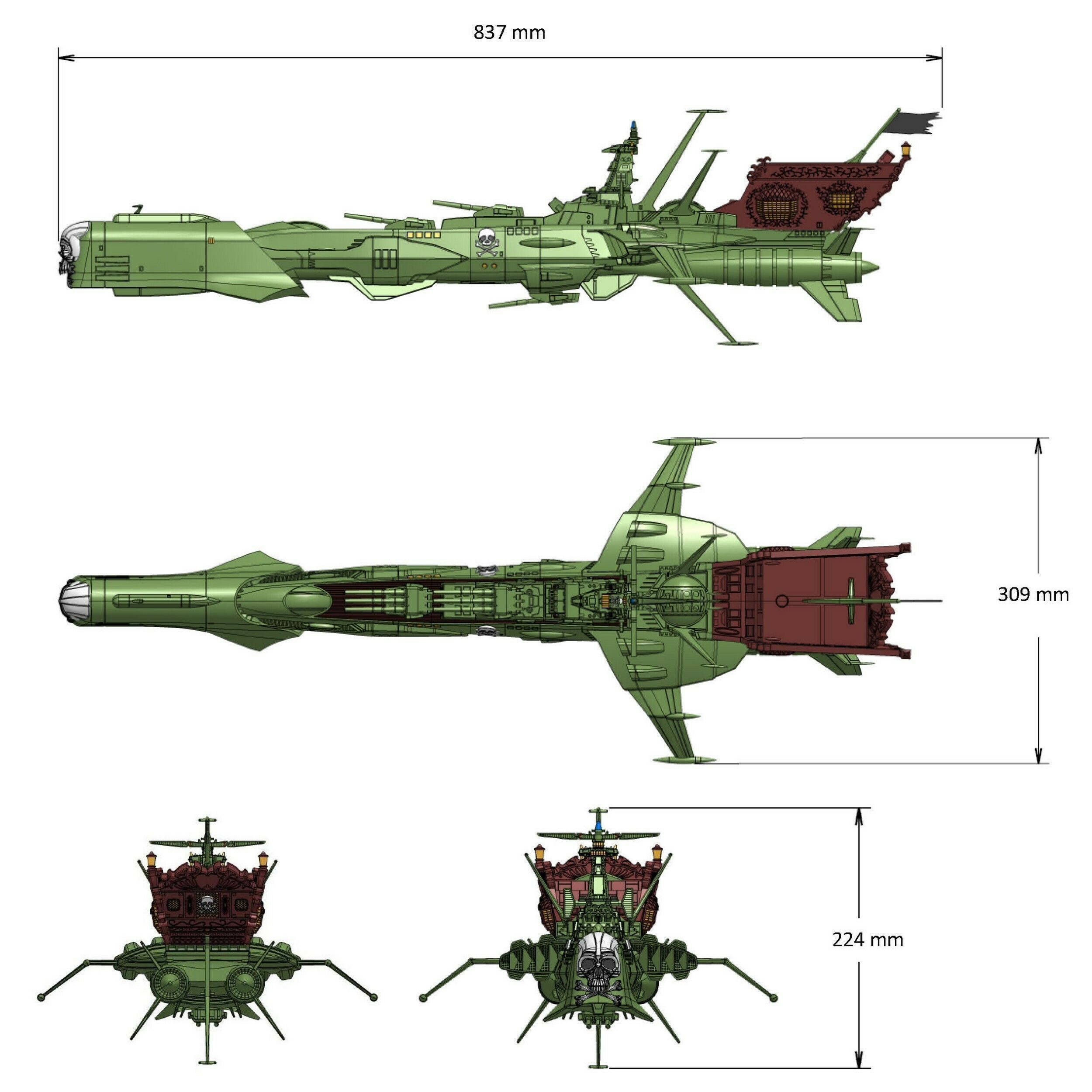 CAPTAIN HARLOCK ARCADIA READY TO PRINT 3D model 3D printable | CGTrader