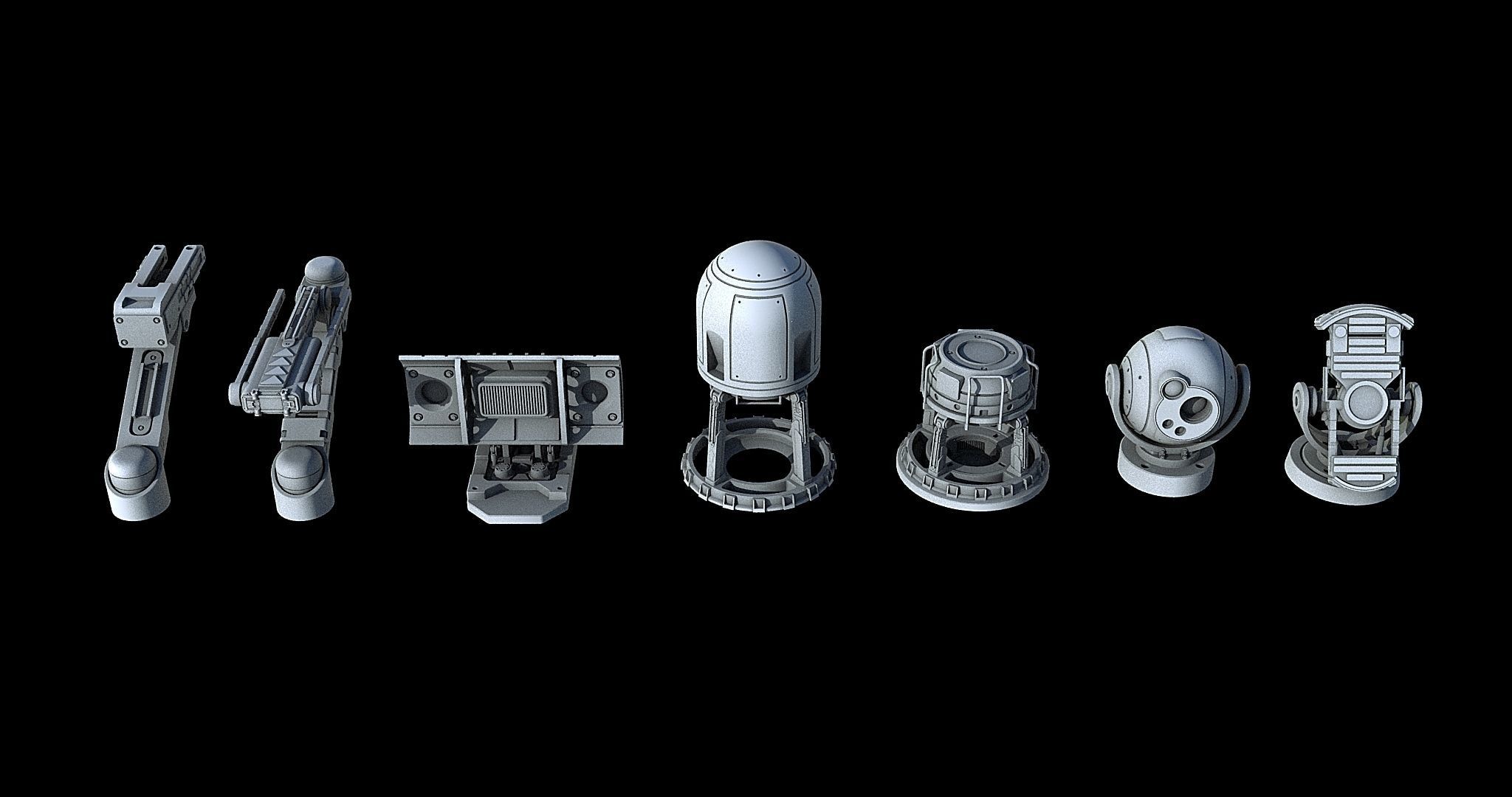 Sci-Fi KitBash and Props Pack Full set 3D model | CGTrader