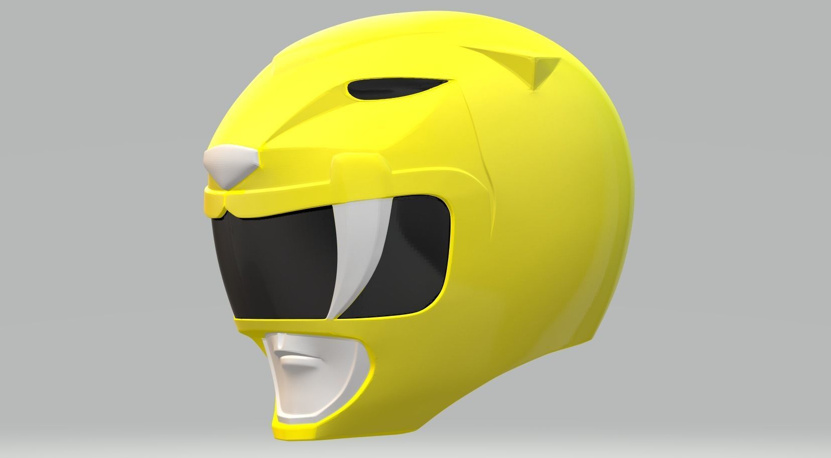 Yellow Ranger helmet MMPR 3D model 3D printable | CGTrader