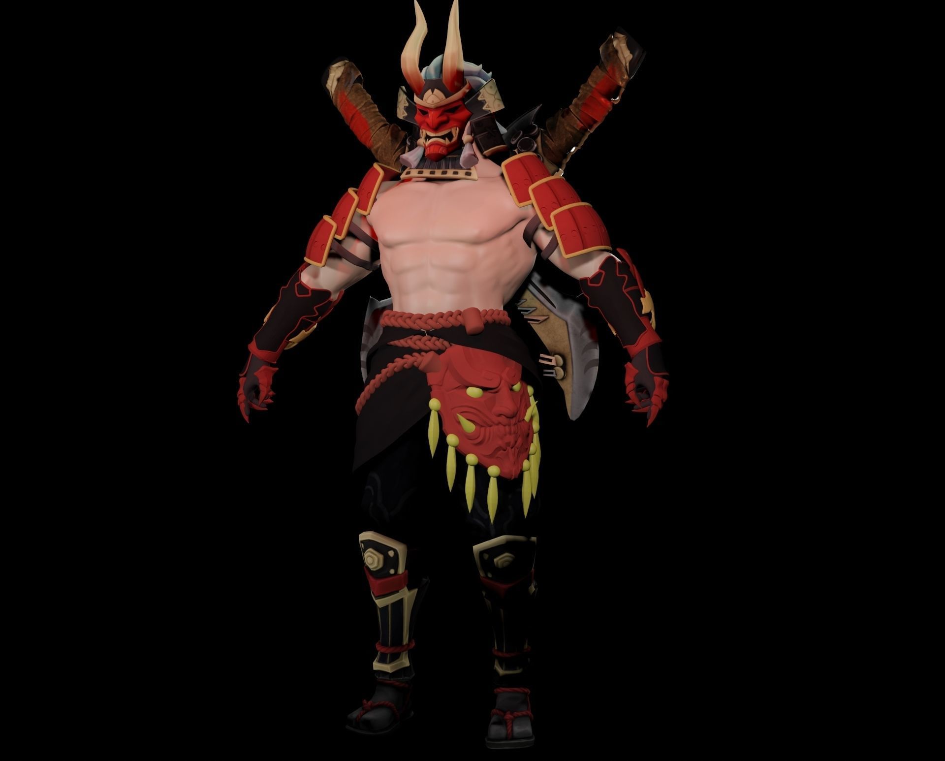 Danjie fortnite demon skins 3D model animated rigged | CGTrader