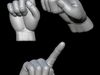 Hand Pointing 3D model 3D printable | CGTrader