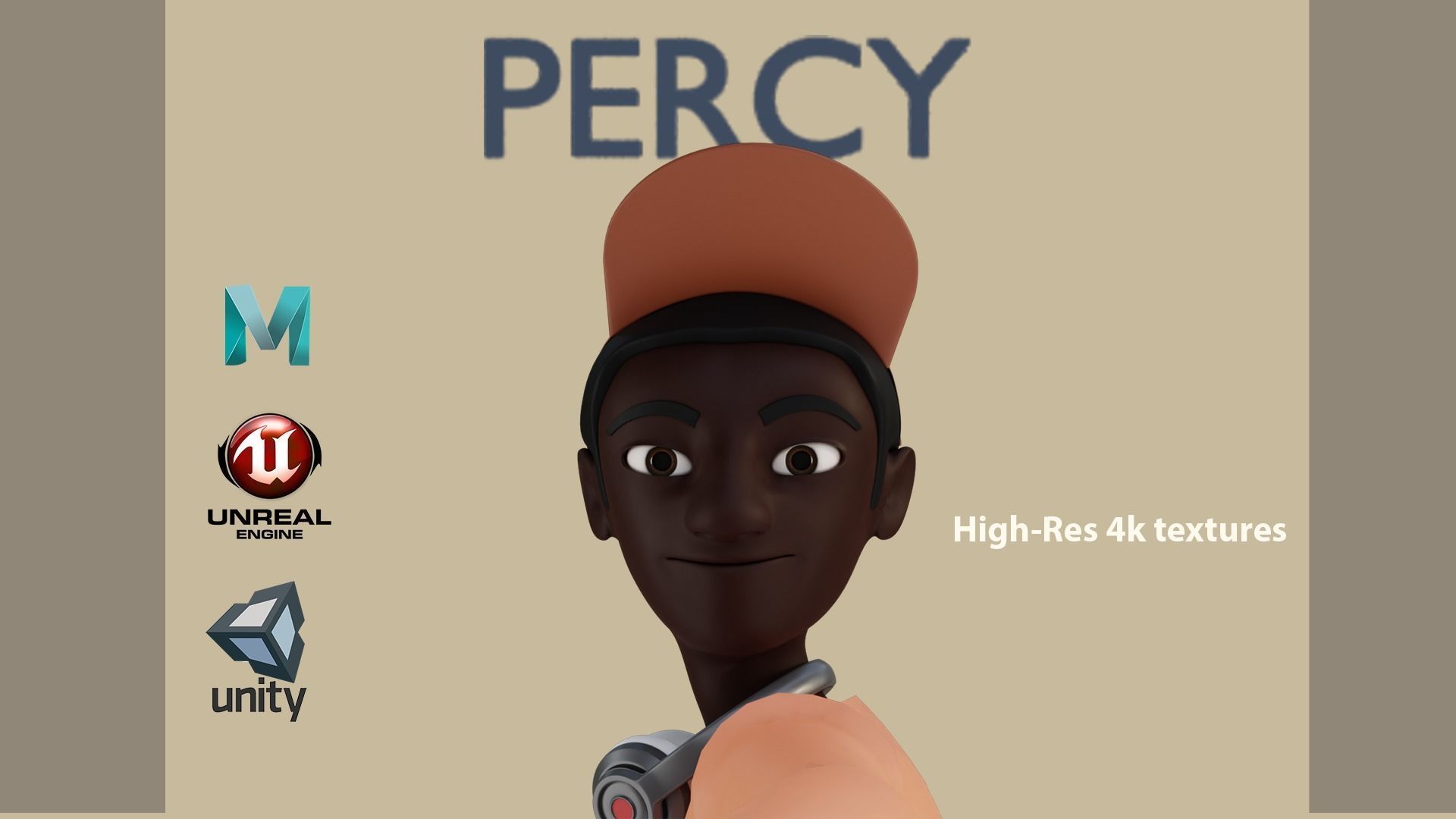 3D model PERCY RIG MAYA VERSION VR / AR / low-poly | CGTrader