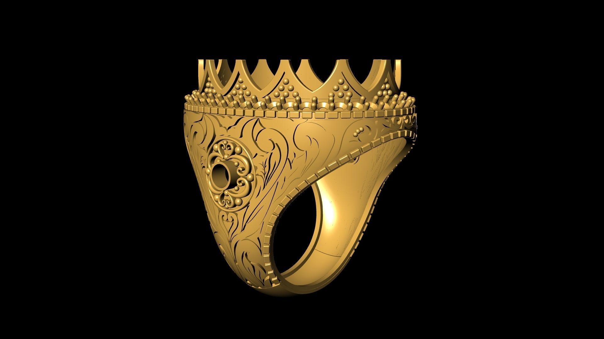 Turkish Signet Ring 3D model 3D printable | CGTrader