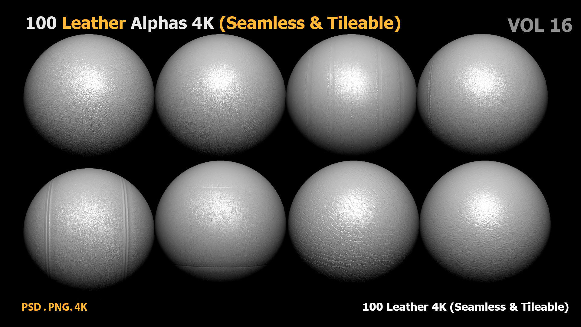 100 Leather Alphas 4K Seamless Tileable Texture | CGTrader