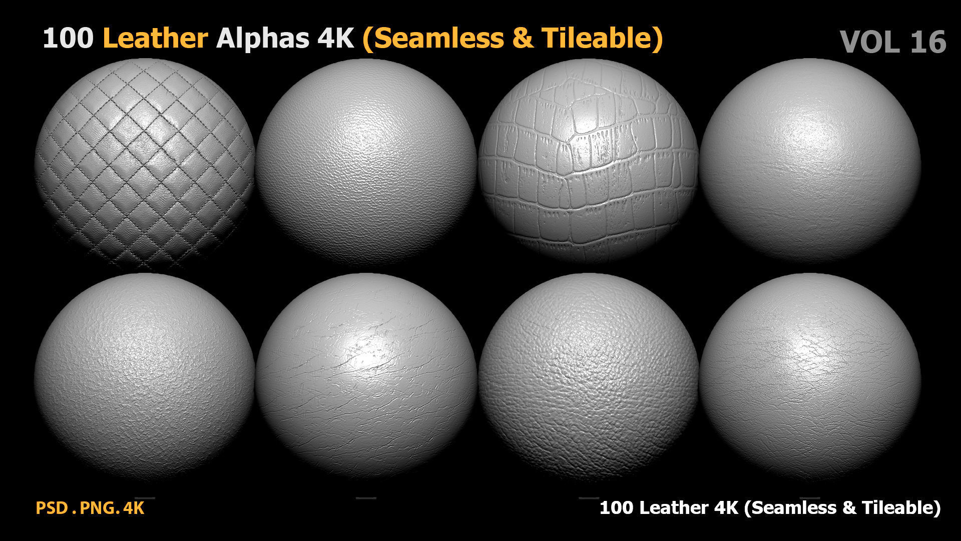 100 Leather Alphas 4K Seamless Tileable Texture | CGTrader