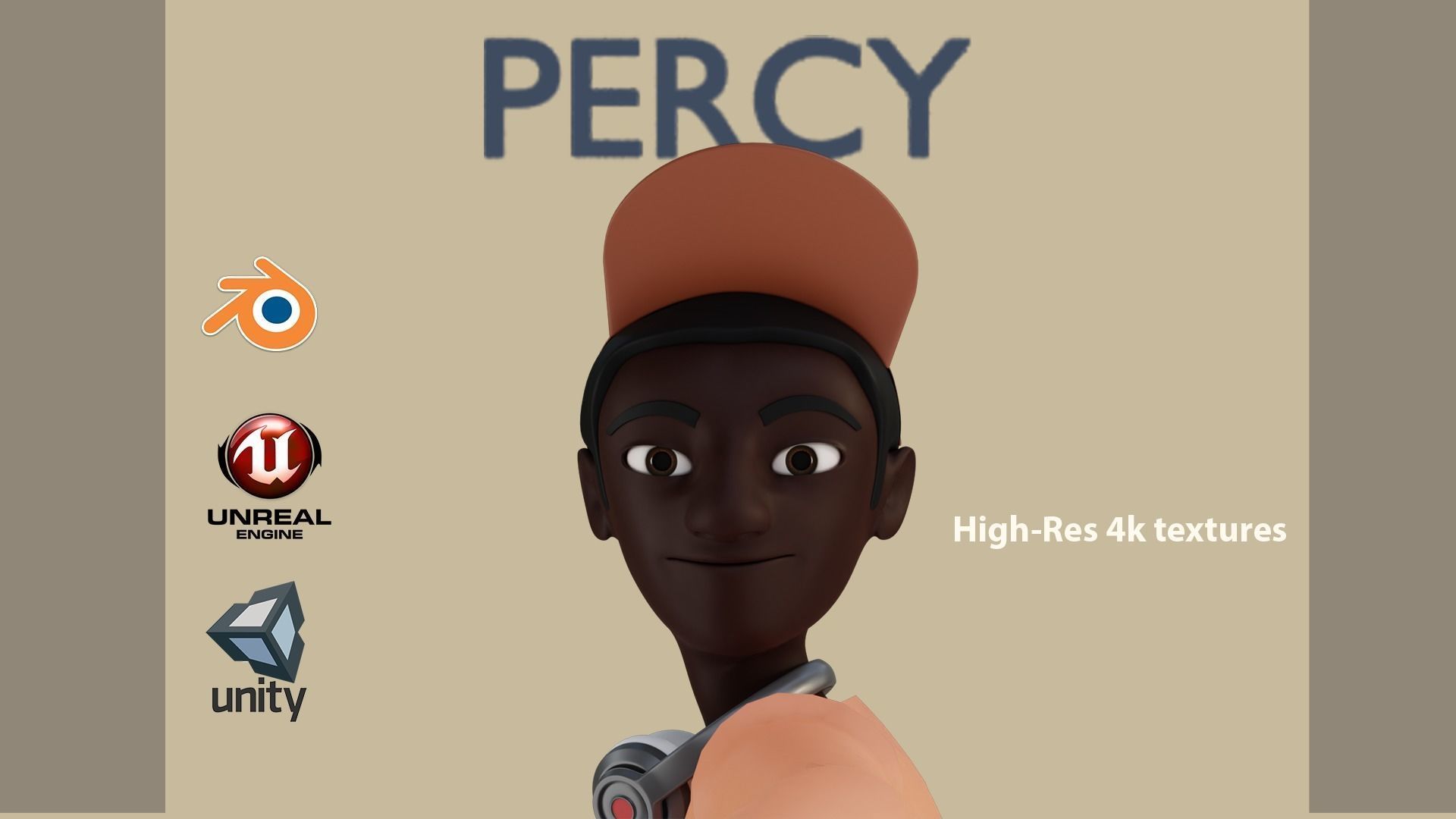3D model PERCY RIG BLENDER VERSION VR / AR / low-poly | CGTrader