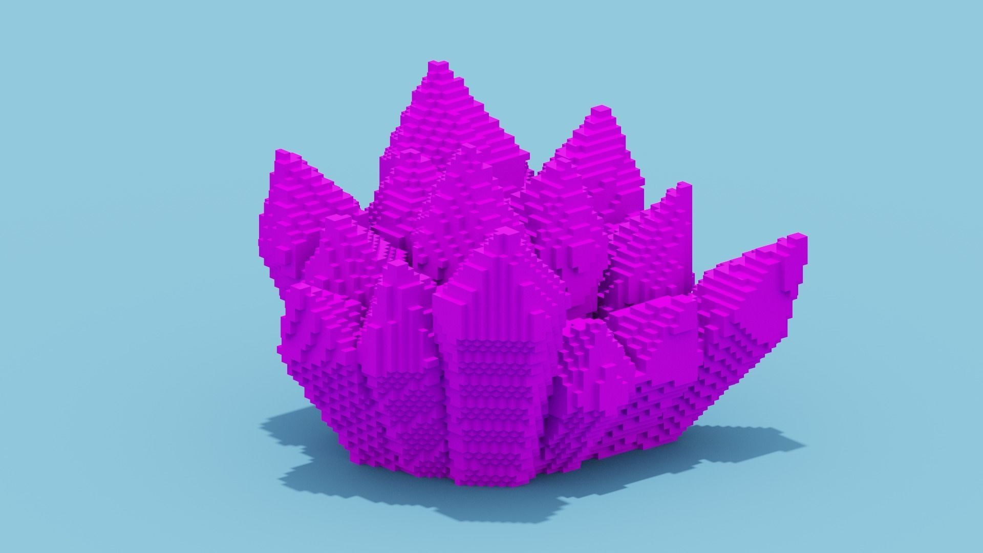 3D model Purple Voxel Crystal VR / AR / low-poly | CGTrader