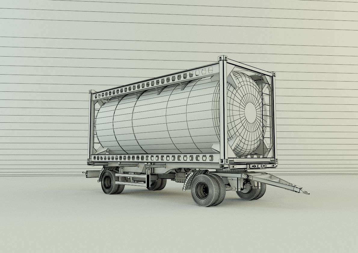container trailer 585 3D model | CGTrader