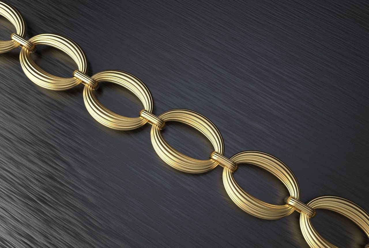 Line pattern chain link 3D model 3D printable | CGTrader