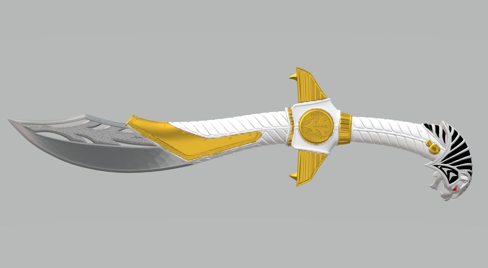 White Ranger Saba Sword MMPR 3D model 3D printable | CGTrader