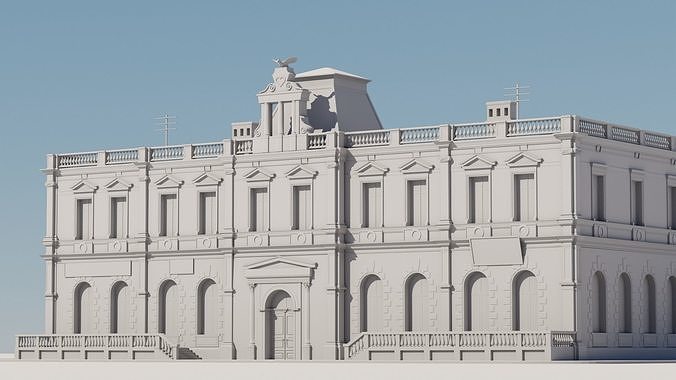 3D model Eastern European Building 010 VR / AR / low-poly | CGTrader