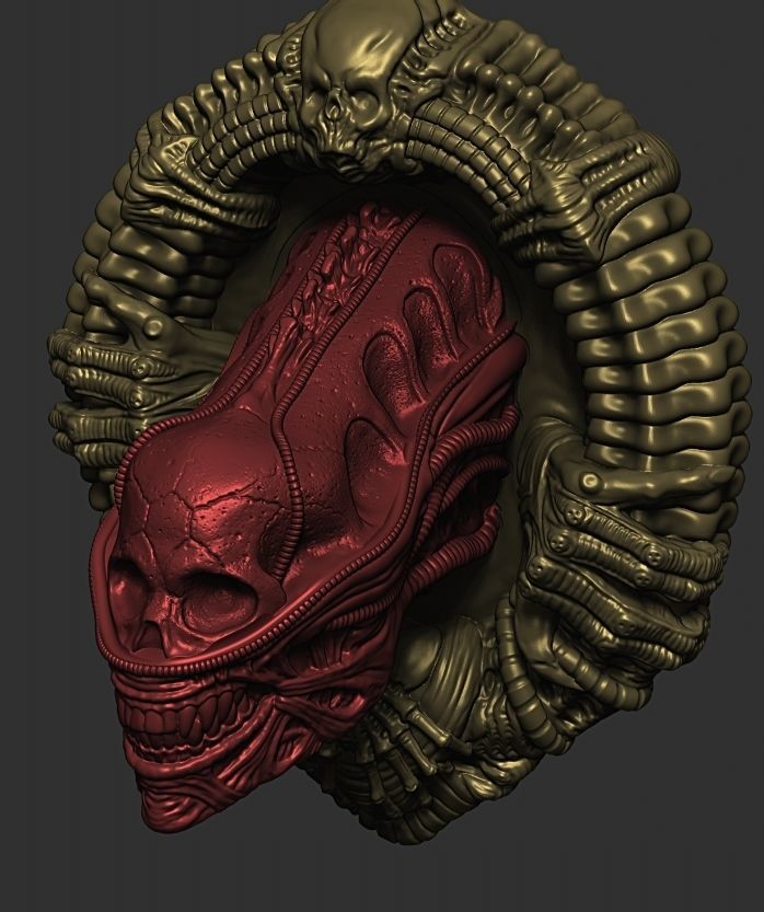 Alien Xenomorph big chap Wall Art Hanger for 3D Print 3D model 3D ...