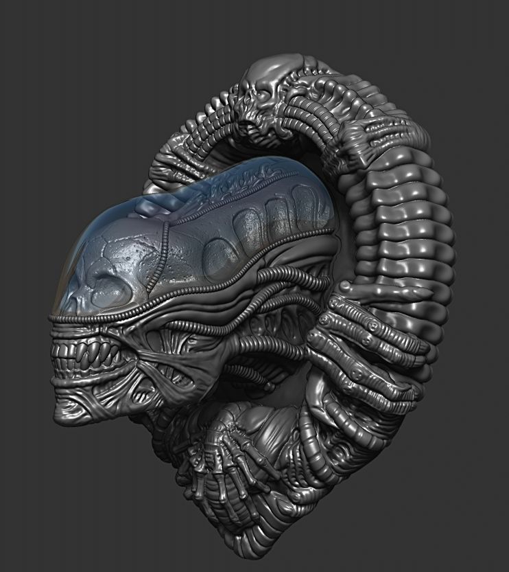 Alien Xenomorph big chap Wall Art Hanger for 3D Print 3D model 3D ...