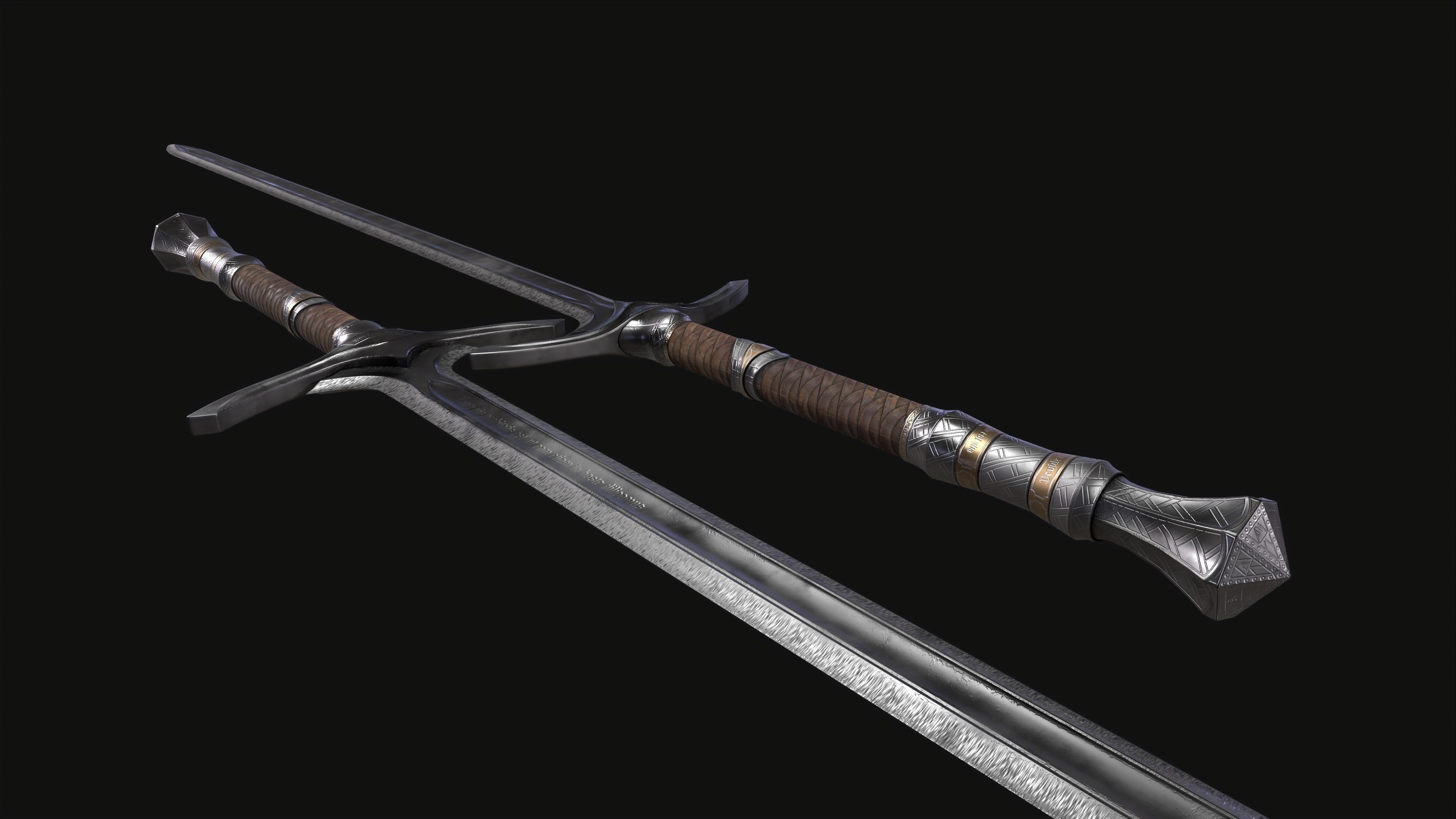 Realistic Medieval Sword free VR / AR / low-poly 3D model rigged | CGTrader