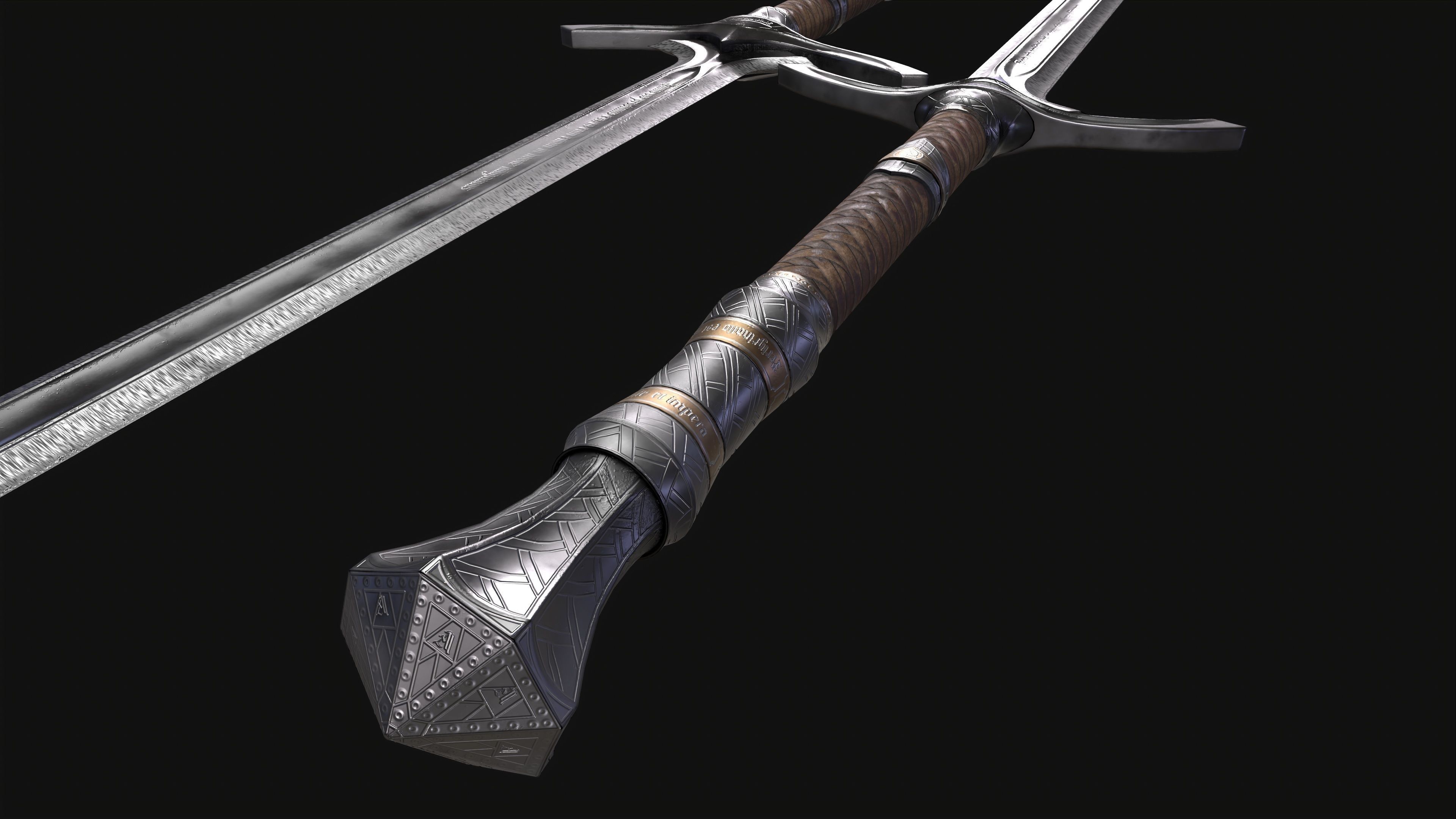 Realistic Medieval Sword free VR / AR / low-poly 3D model rigged | CGTrader