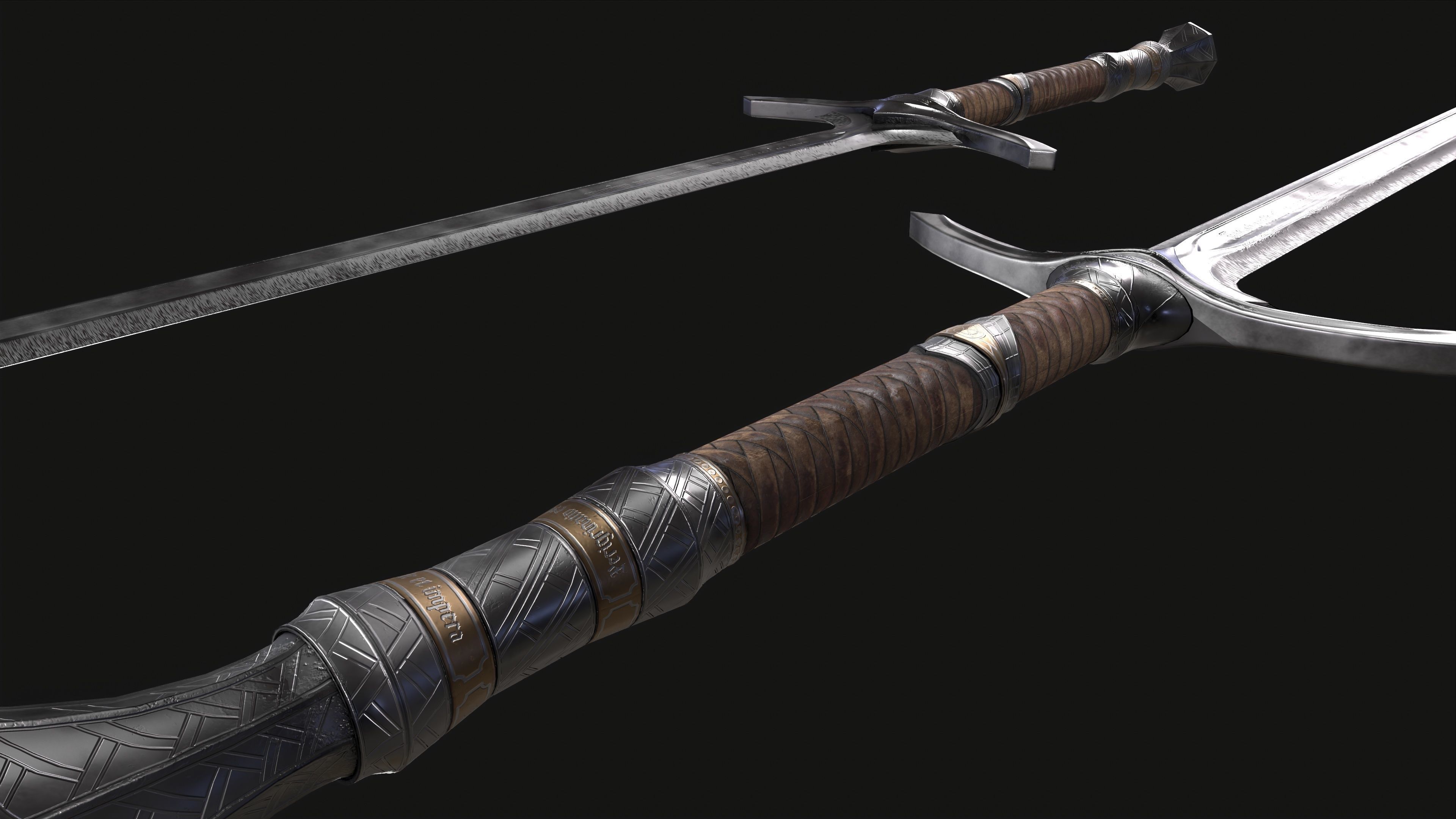 Realistic Medieval Sword free VR / AR / low-poly 3D model rigged | CGTrader
