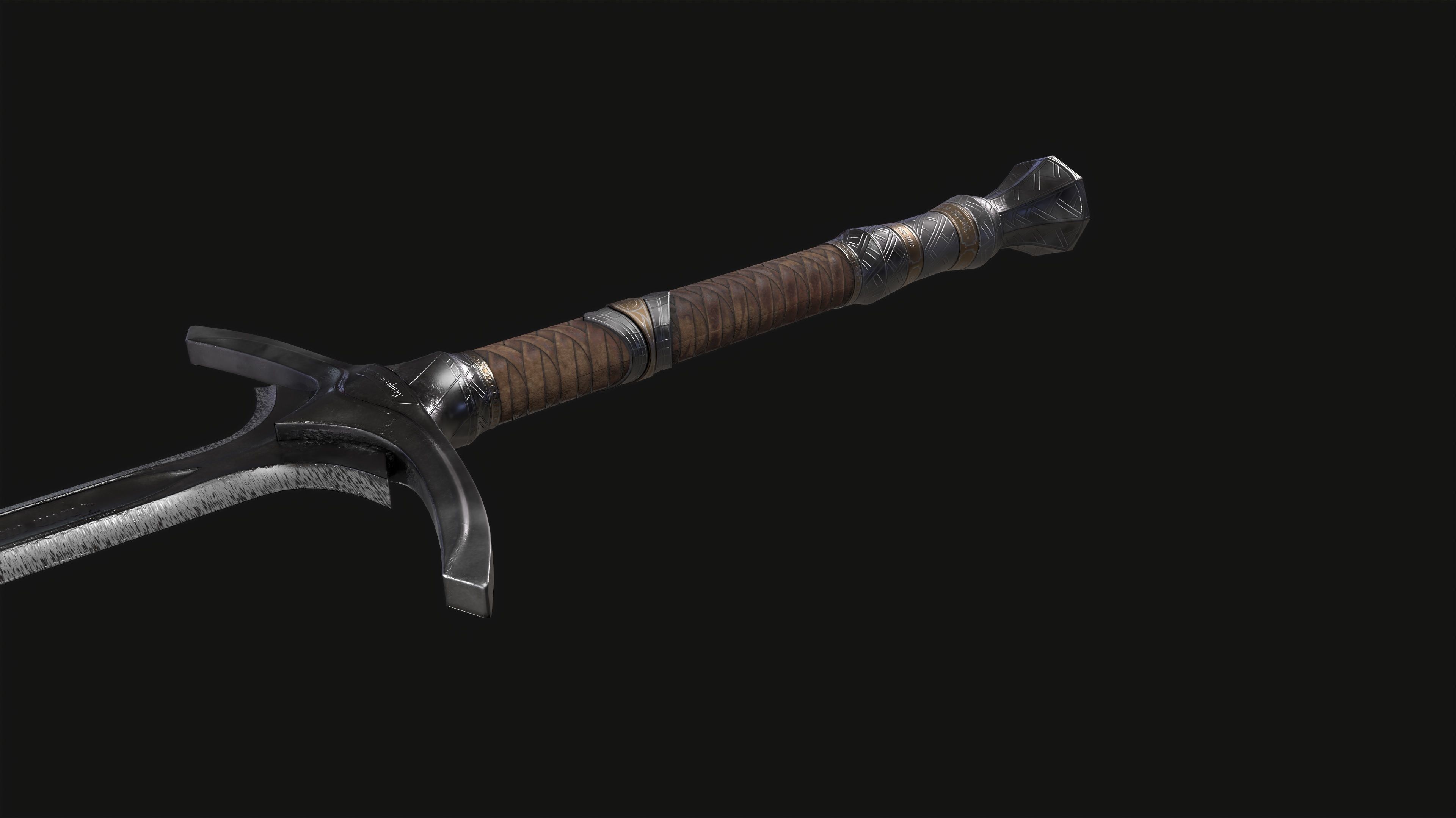 Realistic Medieval Sword free VR / AR / low-poly 3D model rigged | CGTrader