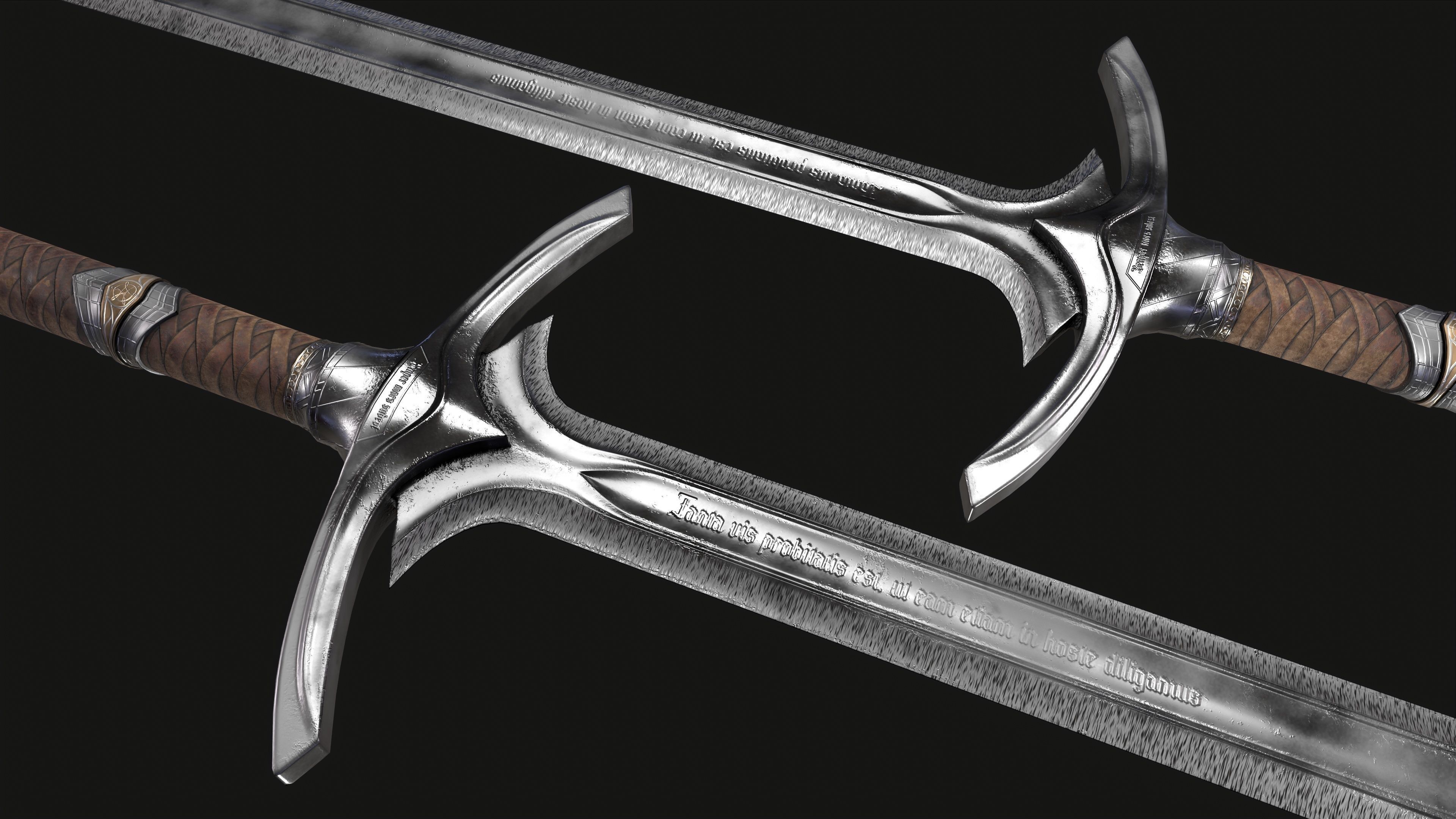 Realistic Medieval Sword free VR / AR / low-poly 3D model rigged | CGTrader