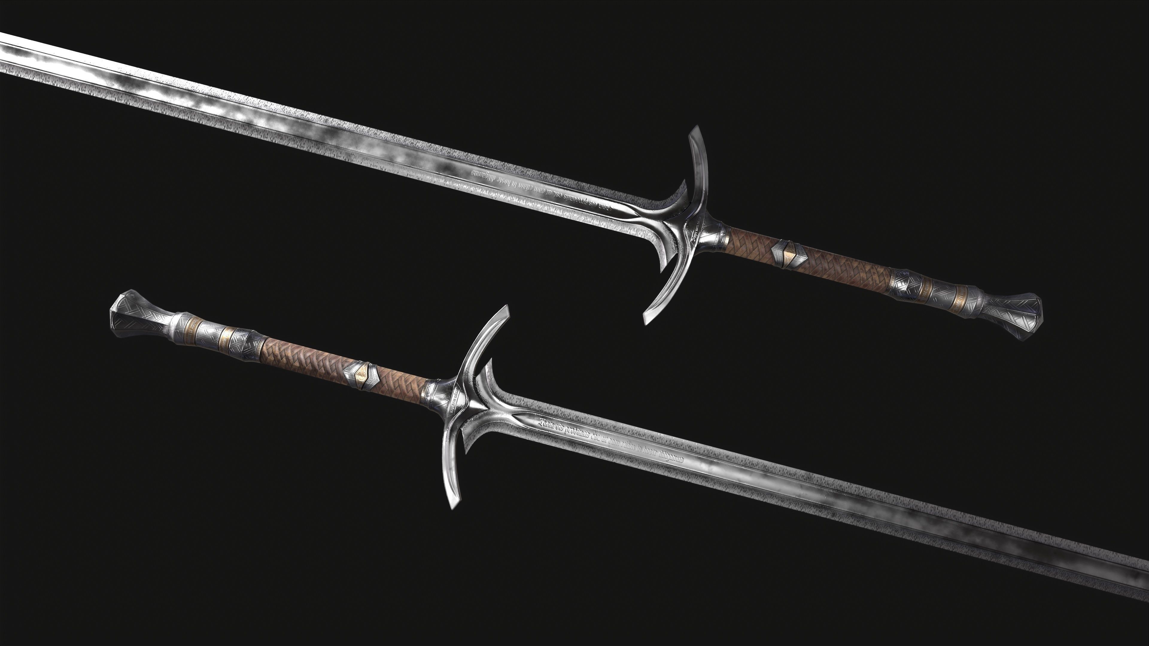 Realistic Medieval Sword free VR / AR / low-poly 3D model rigged | CGTrader