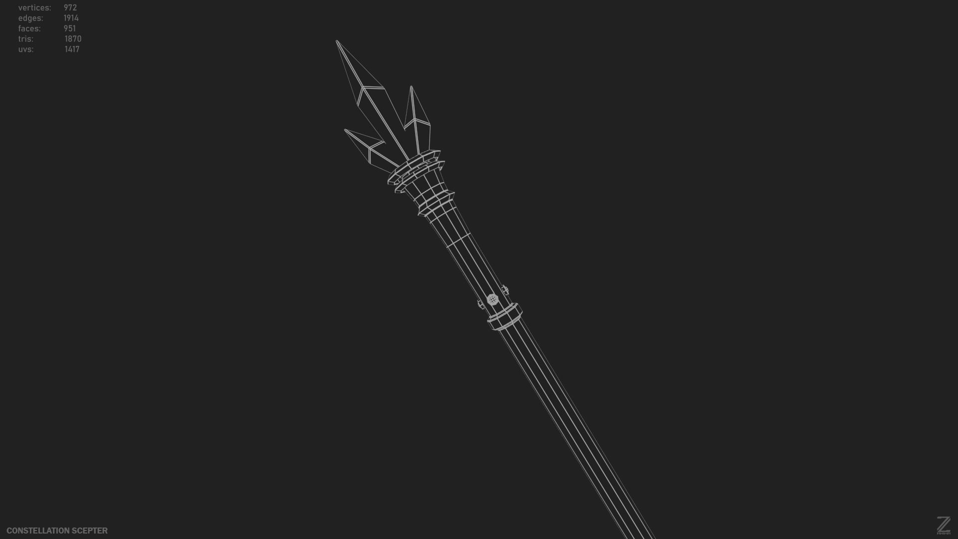 3D model Constellation scepter VR / AR / low-poly | CGTrader