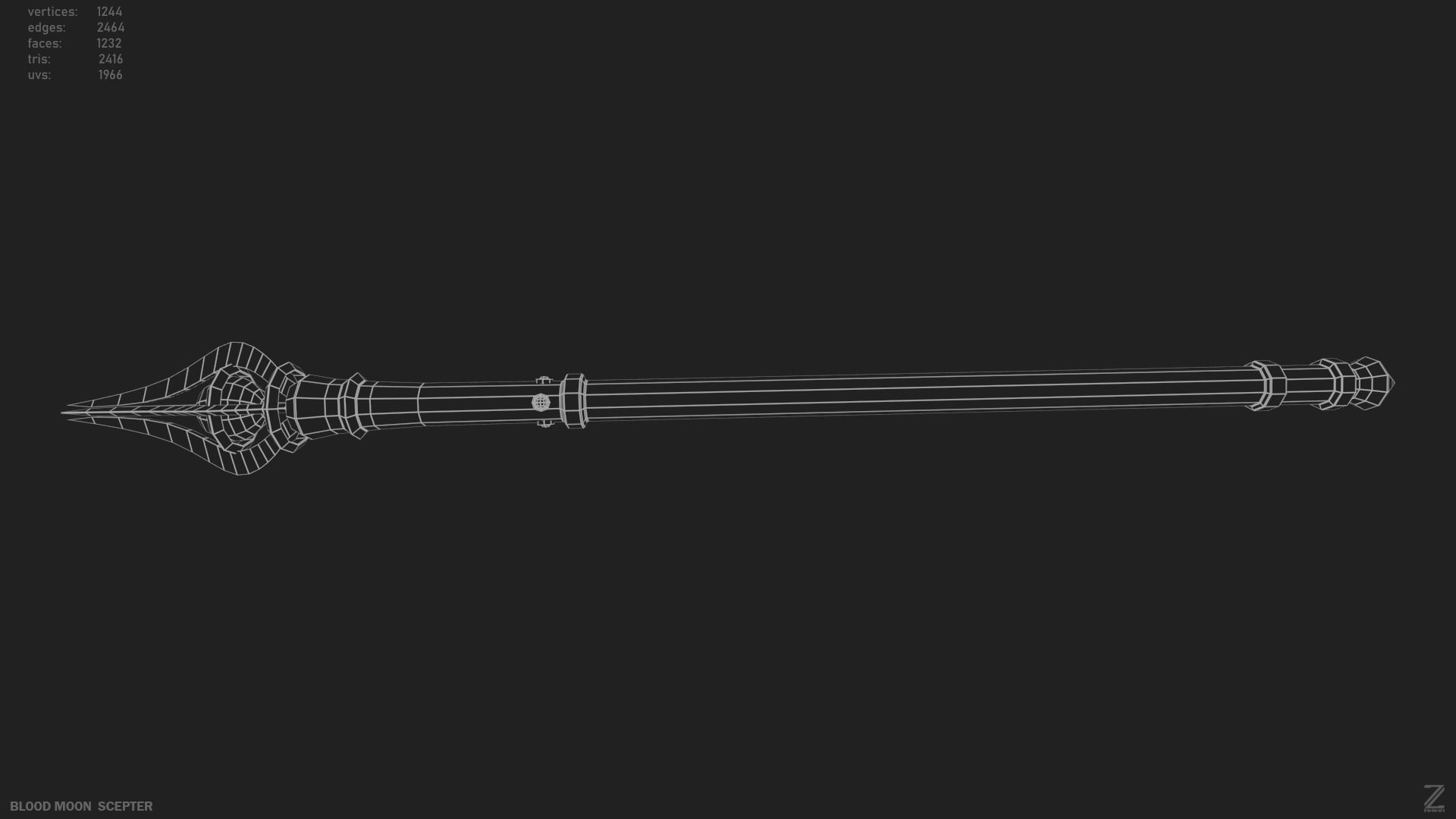 3D model Blood moon scepter VR / AR / low-poly | CGTrader