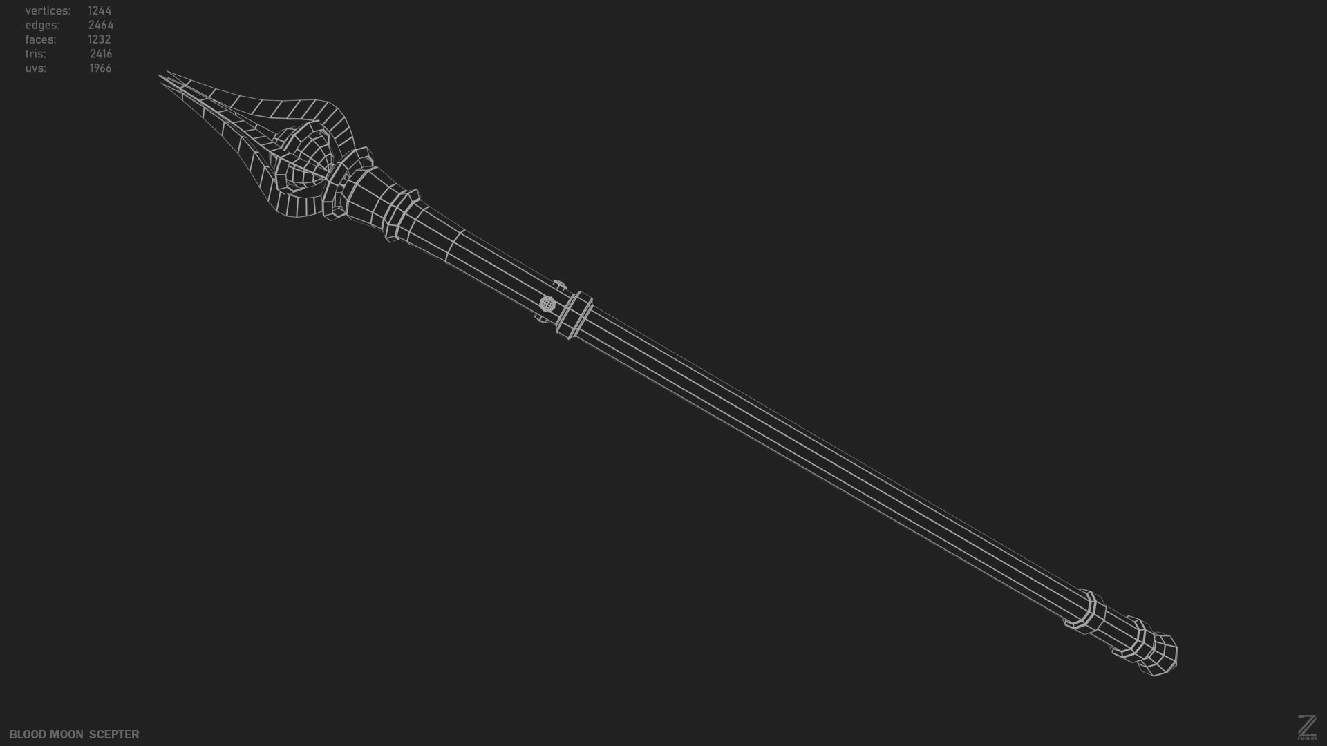 3D model Blood moon scepter VR / AR / low-poly | CGTrader