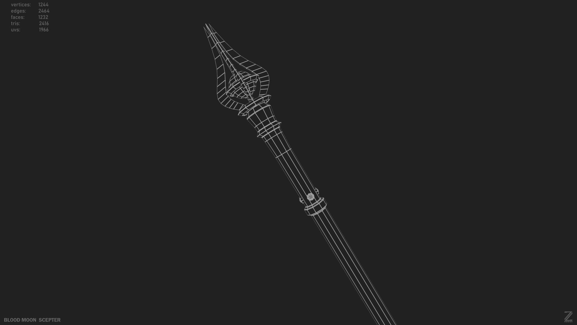 3D model Blood moon scepter VR / AR / low-poly | CGTrader