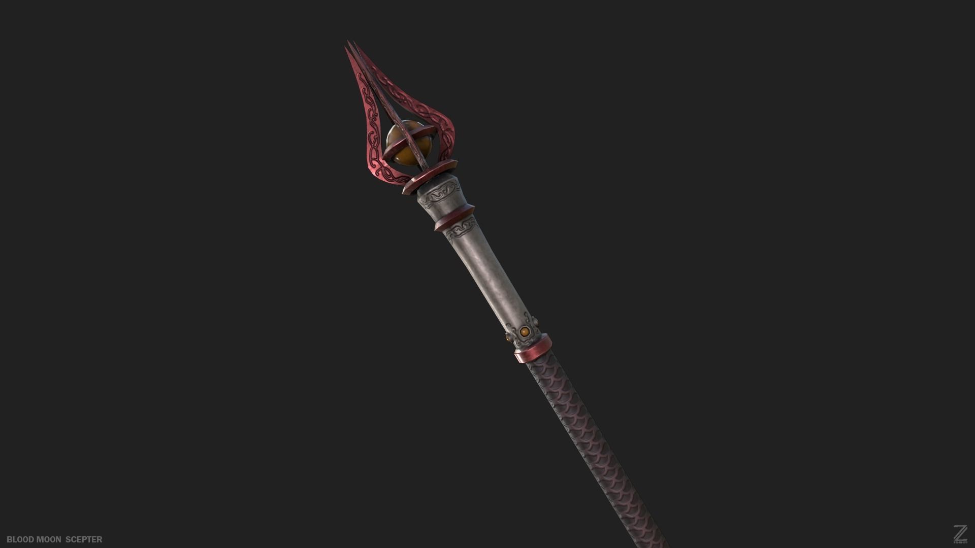 3D model Blood moon scepter VR / AR / low-poly | CGTrader