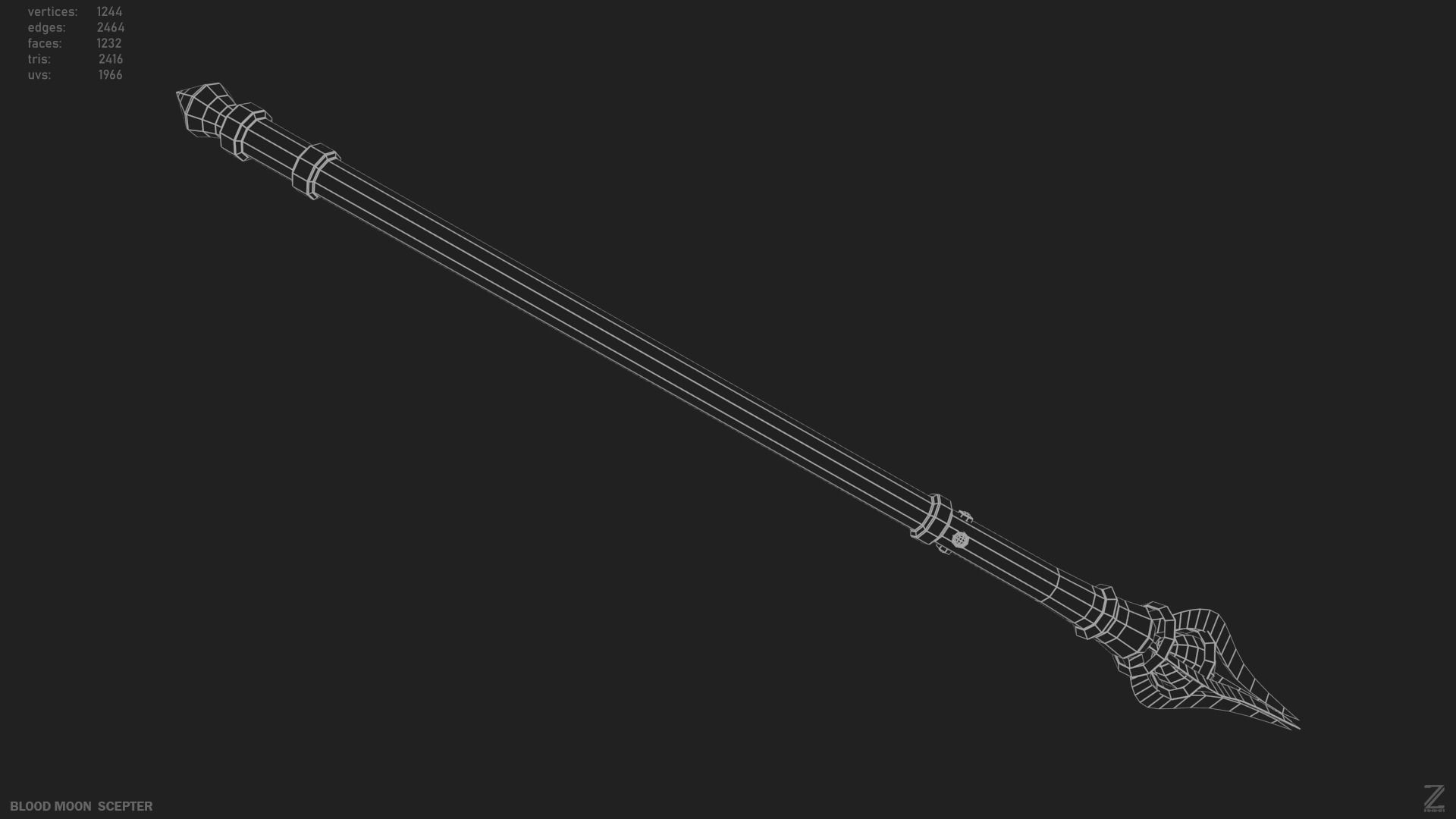 3D model Blood moon scepter VR / AR / low-poly | CGTrader