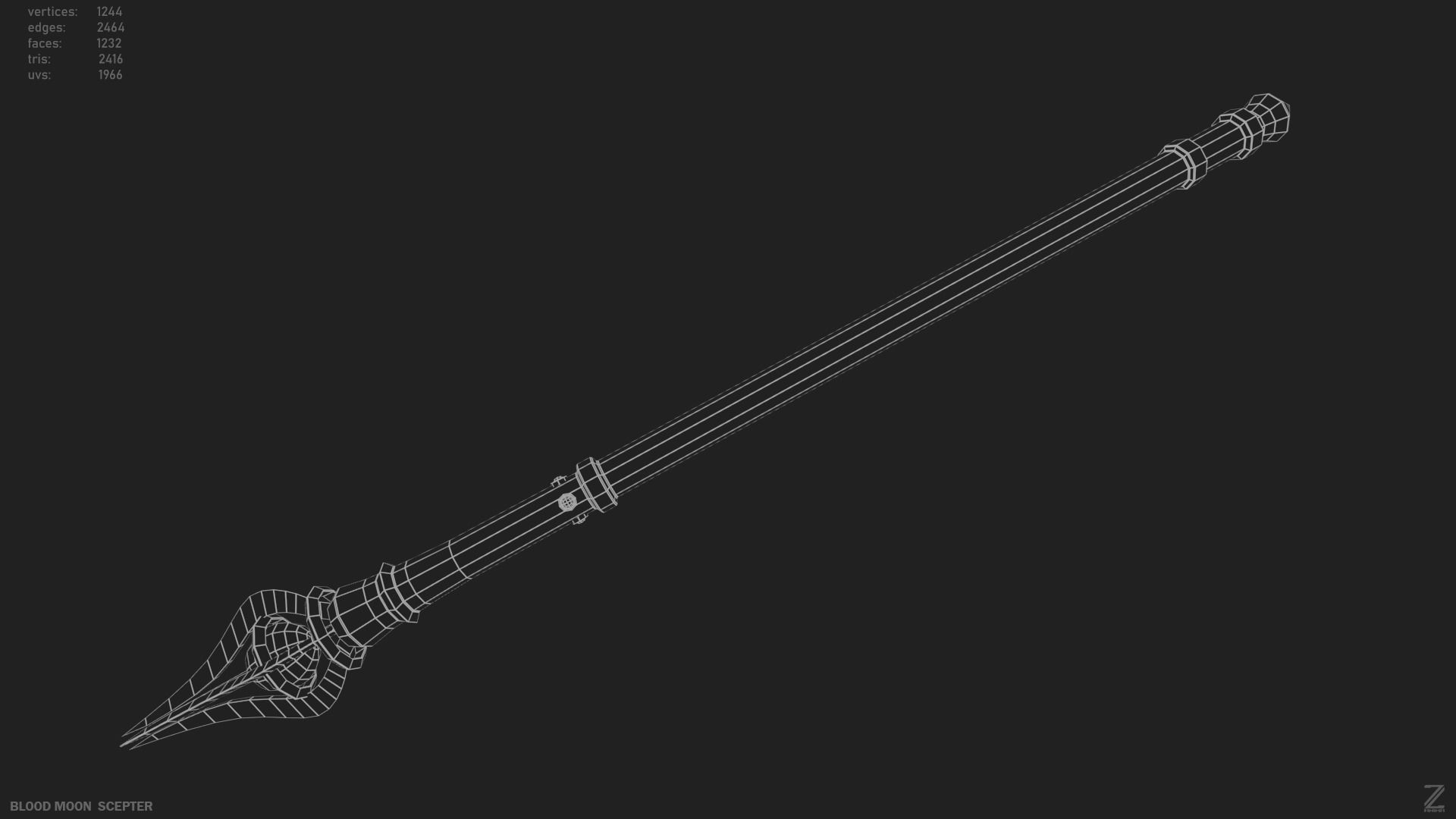 3D model Blood moon scepter VR / AR / low-poly | CGTrader