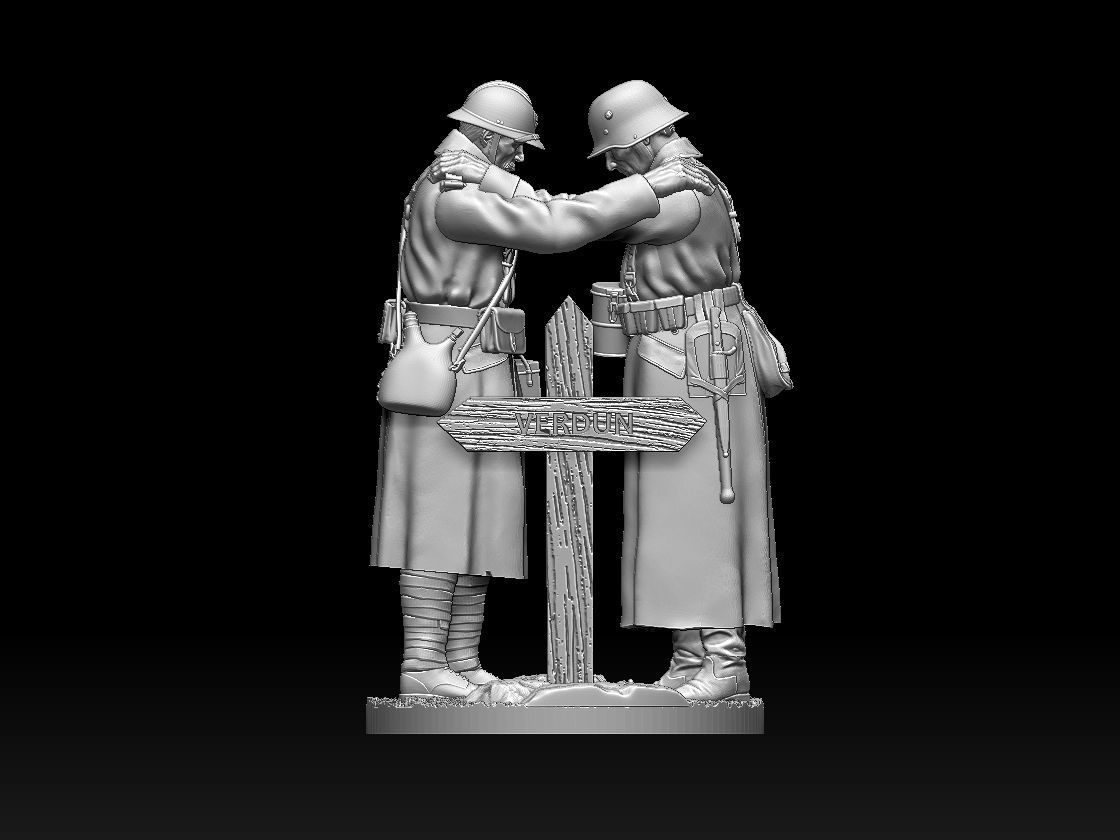 german french soldiers verdun 3D model 3D printable | CGTrader