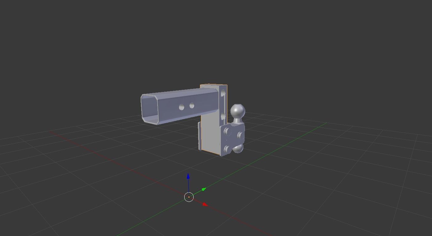 Custom Drop Hitch 3D model | CGTrader