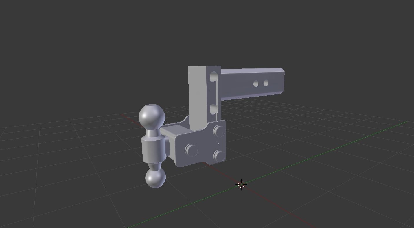 Custom Drop Hitch 3D model | CGTrader