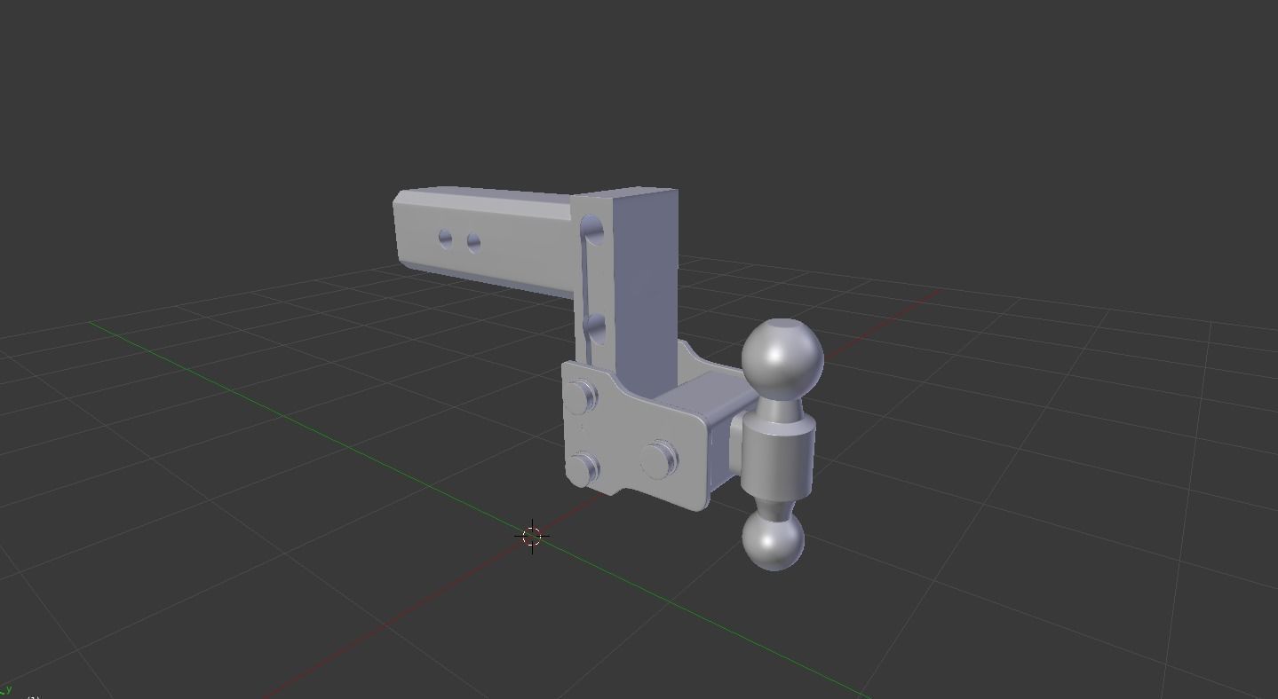 Custom Drop Hitch 3D model | CGTrader