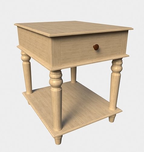 Hultgren 26 Tall End Table with Storage 3D model | CGTrader