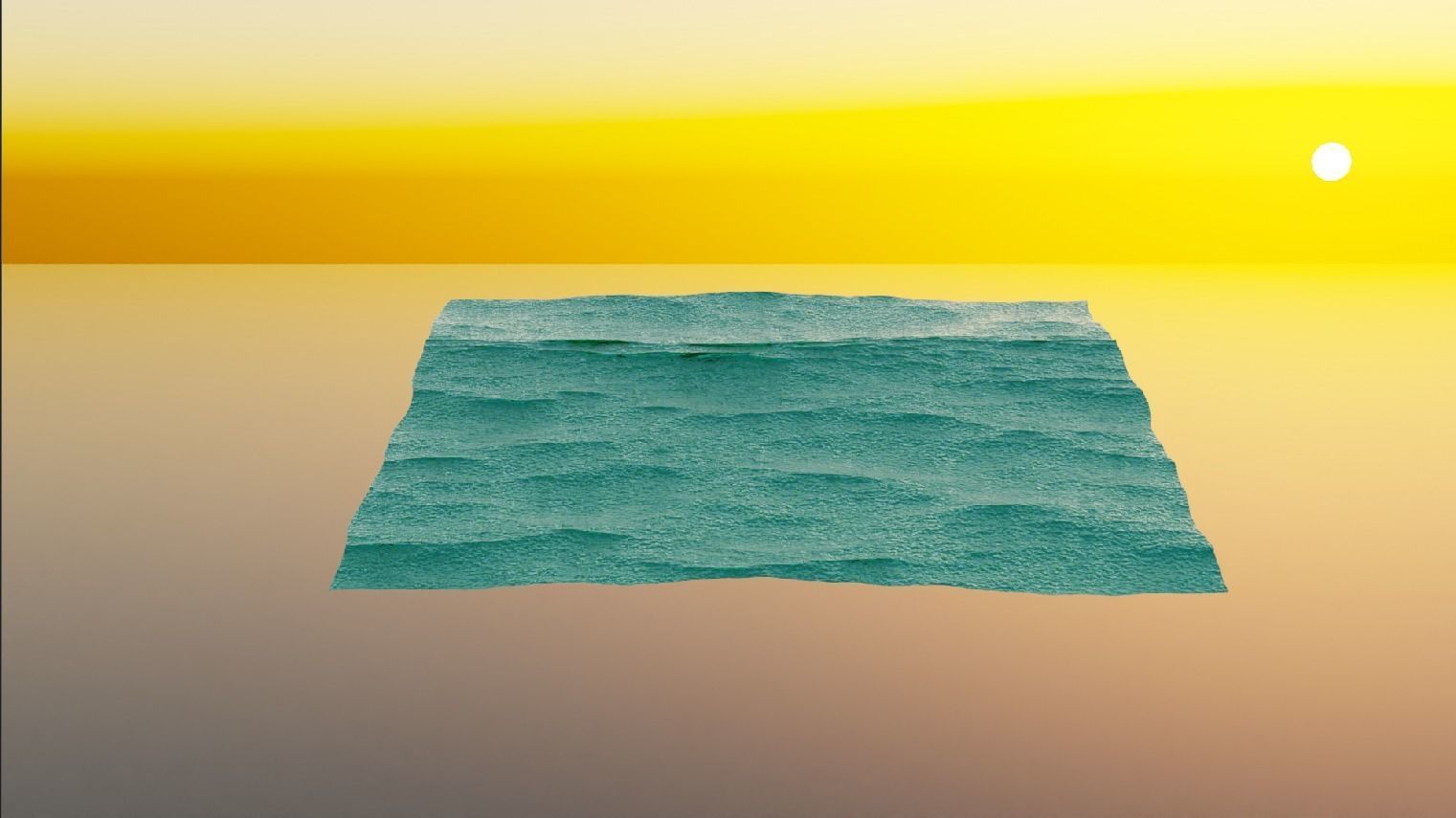 Oceans piece of paper in ocean at sunset free 3D model animated | CGTrader