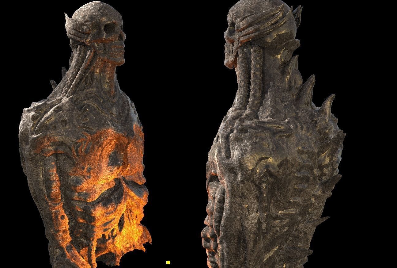 Alien Gods ancient Statue 3D model | CGTrader
