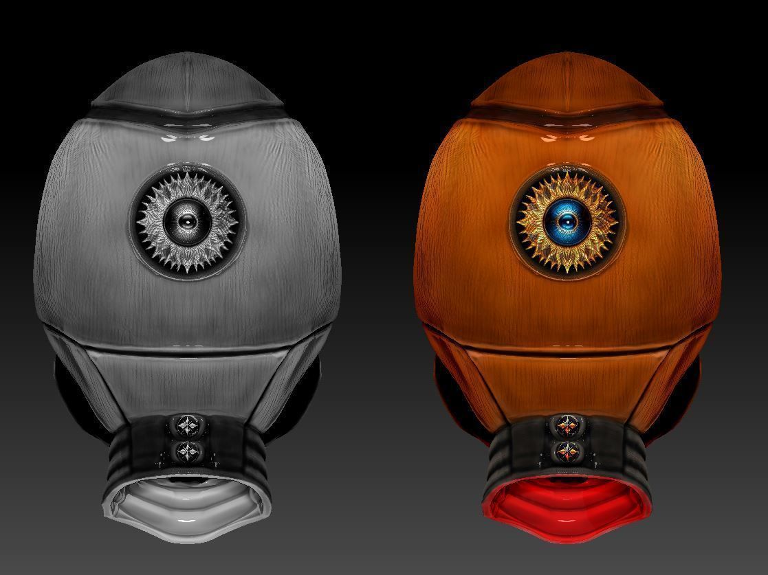 3D model Alien Helmet two colors VR / AR / low-poly | CGTrader