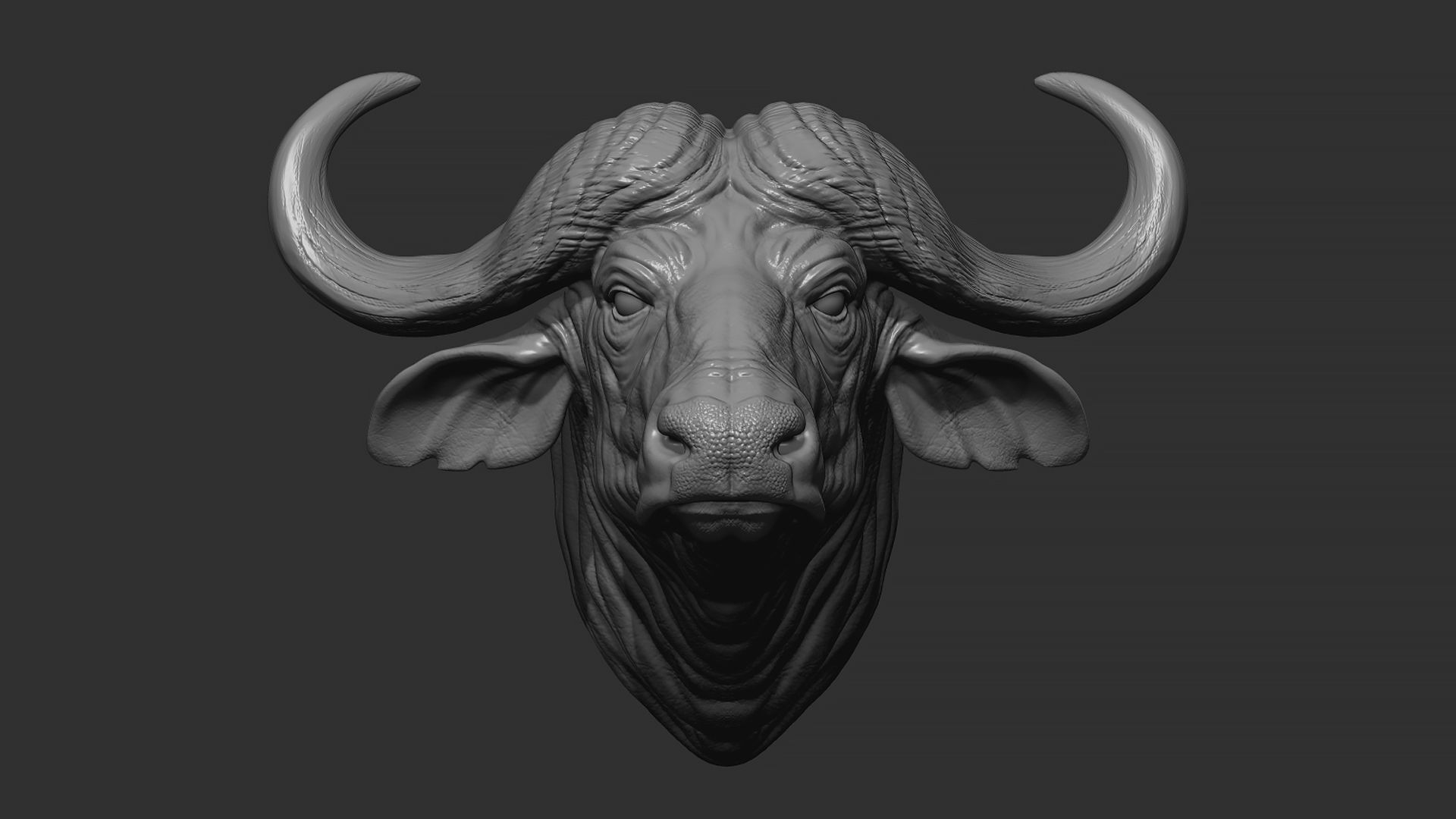 Buffalo head 3D model 3D printable | CGTrader