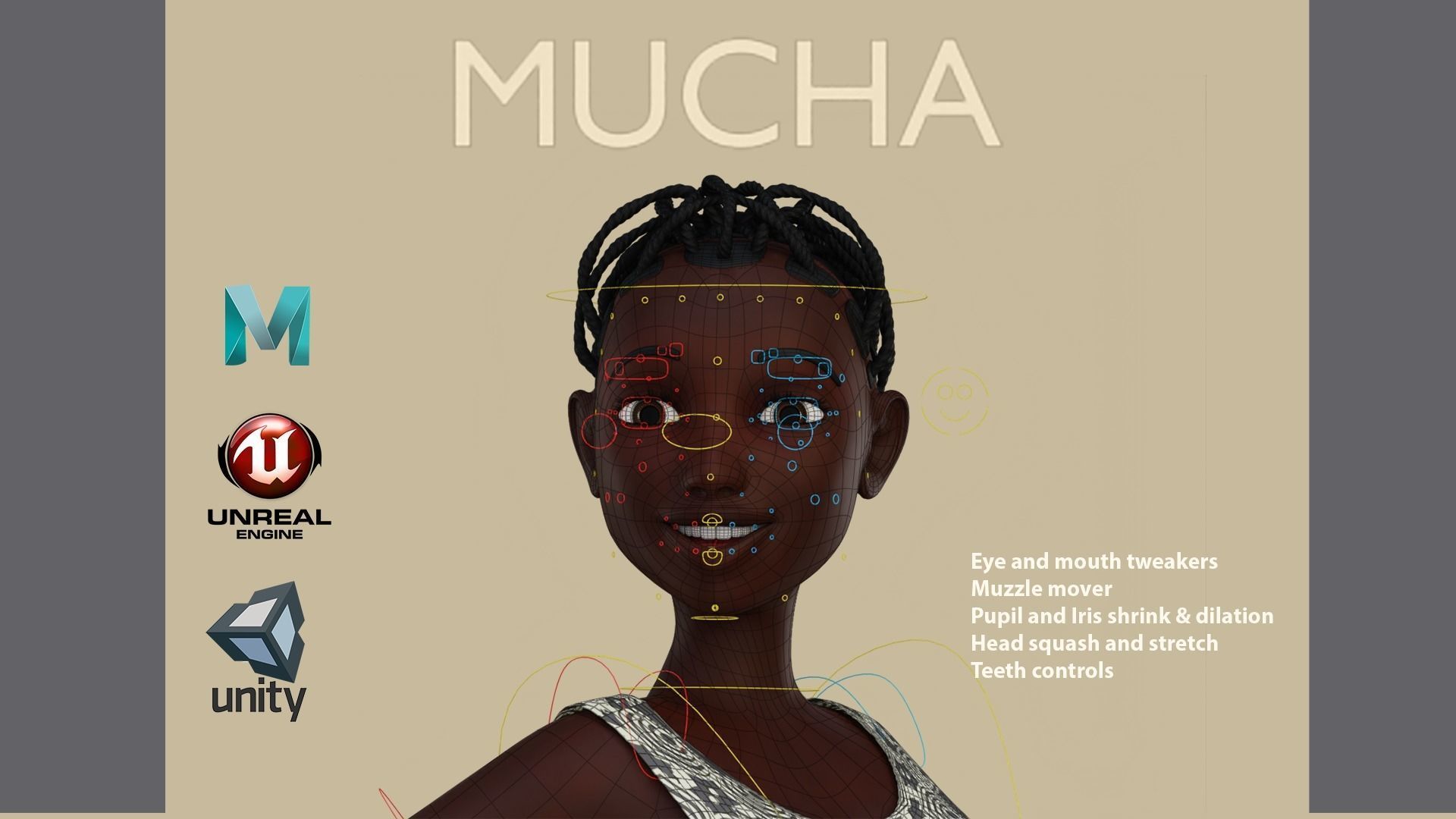 3D model MUCHA RIG MAYA VERSION VR / AR / low-poly | CGTrader