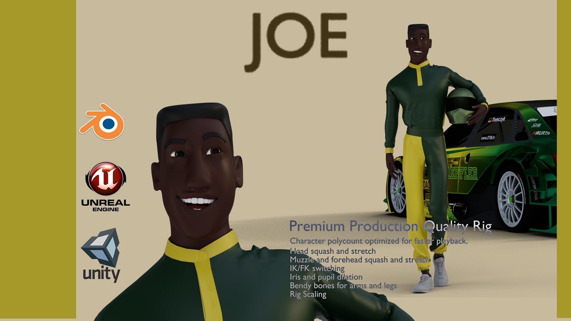 3D model JOE RIG BLENDER VERSION VR / AR / low-poly | CGTrader
