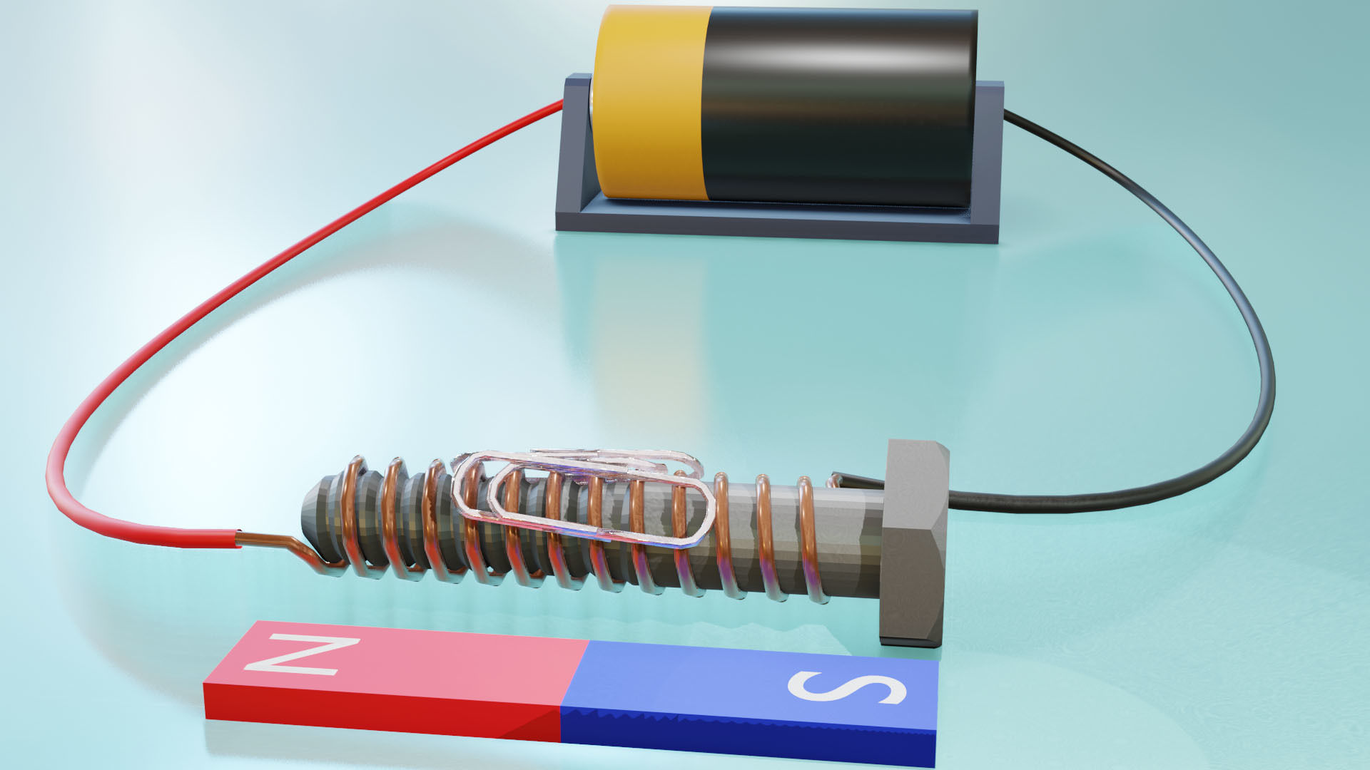 3D model Electro Magnet Circuit Science Project VR / AR / low-poly ...