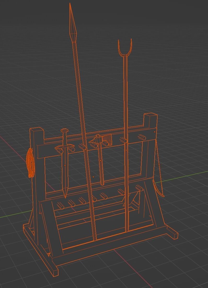 3D model Low Poly Weapon Rack VR / AR / low-poly | CGTrader