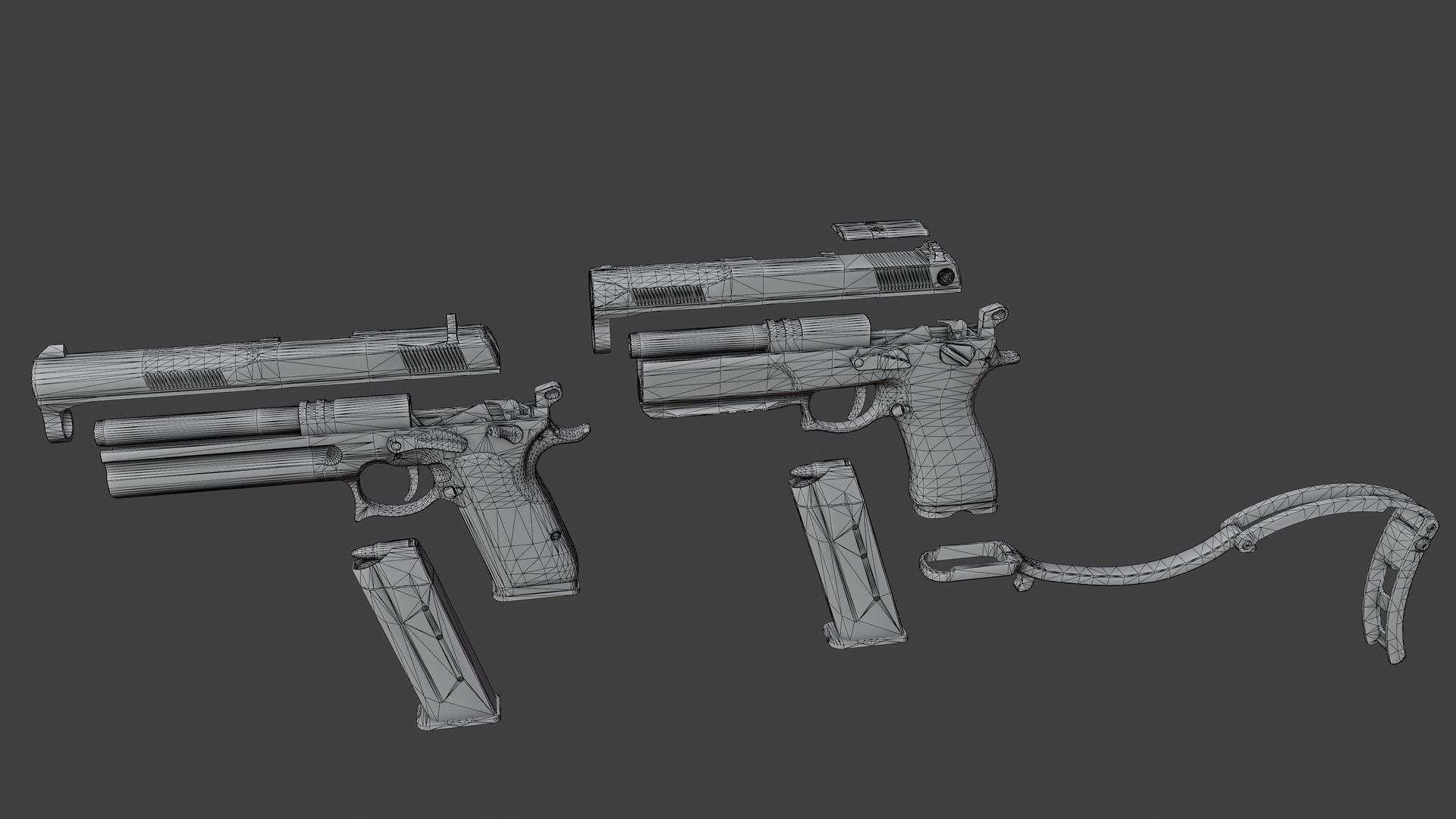 3D model FK Brno and PSD Handgun VR / AR / low-poly | CGTrader