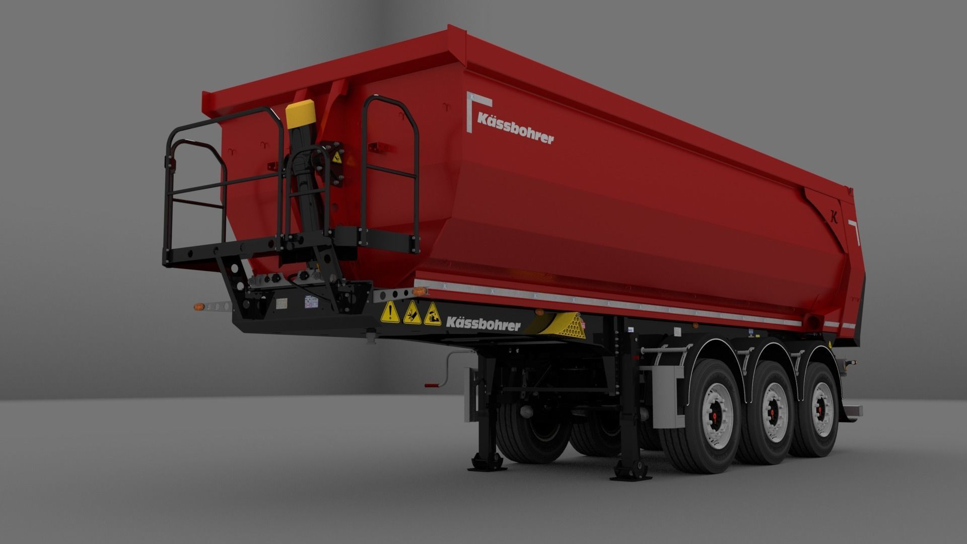 3D model Kassbohrer Dumper - Tipper Trailer VR / AR / low-poly | CGTrader