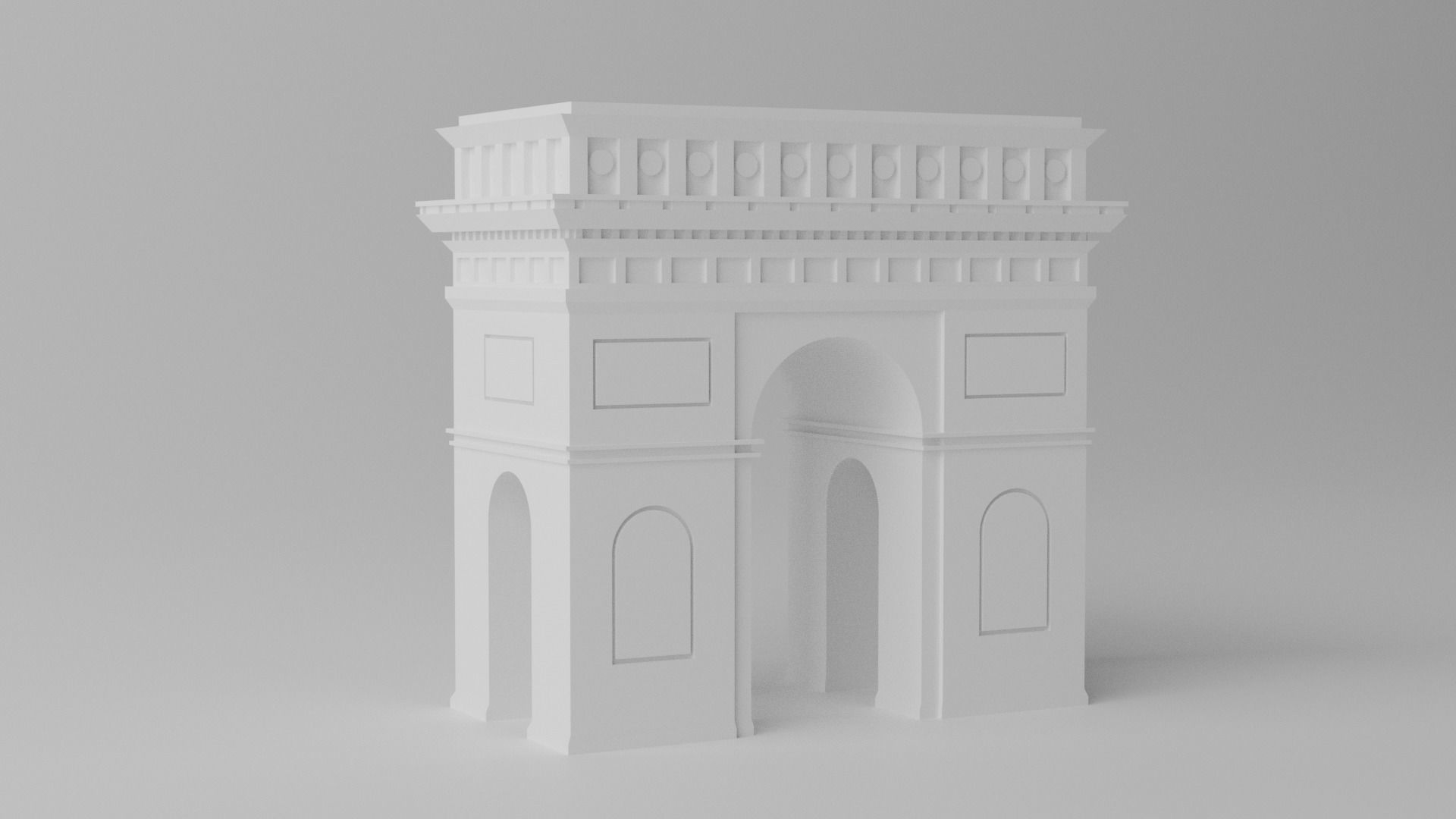 3D model Arc de Triomphe Paris France Landmark VR / AR / low-poly ...