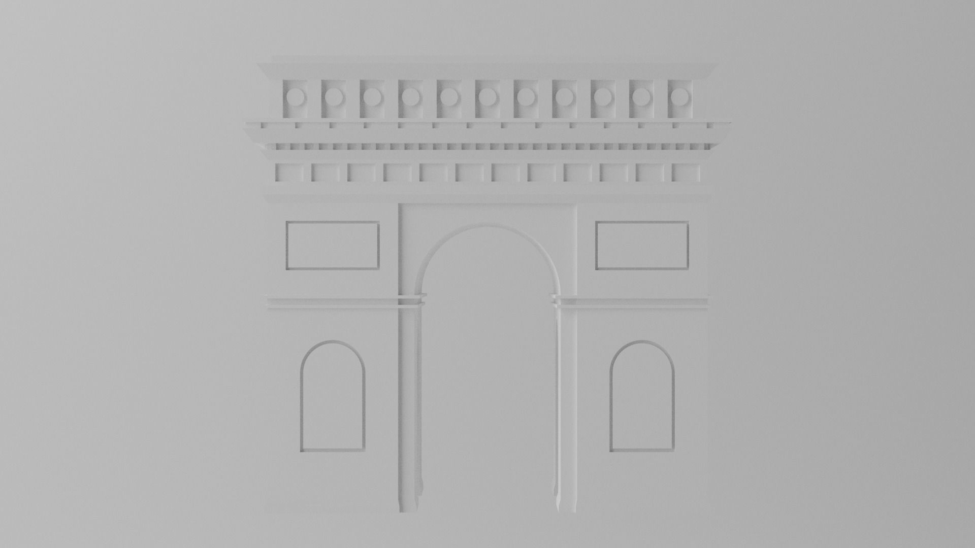 3D model Arc de Triomphe Paris France Landmark VR / AR / low-poly ...
