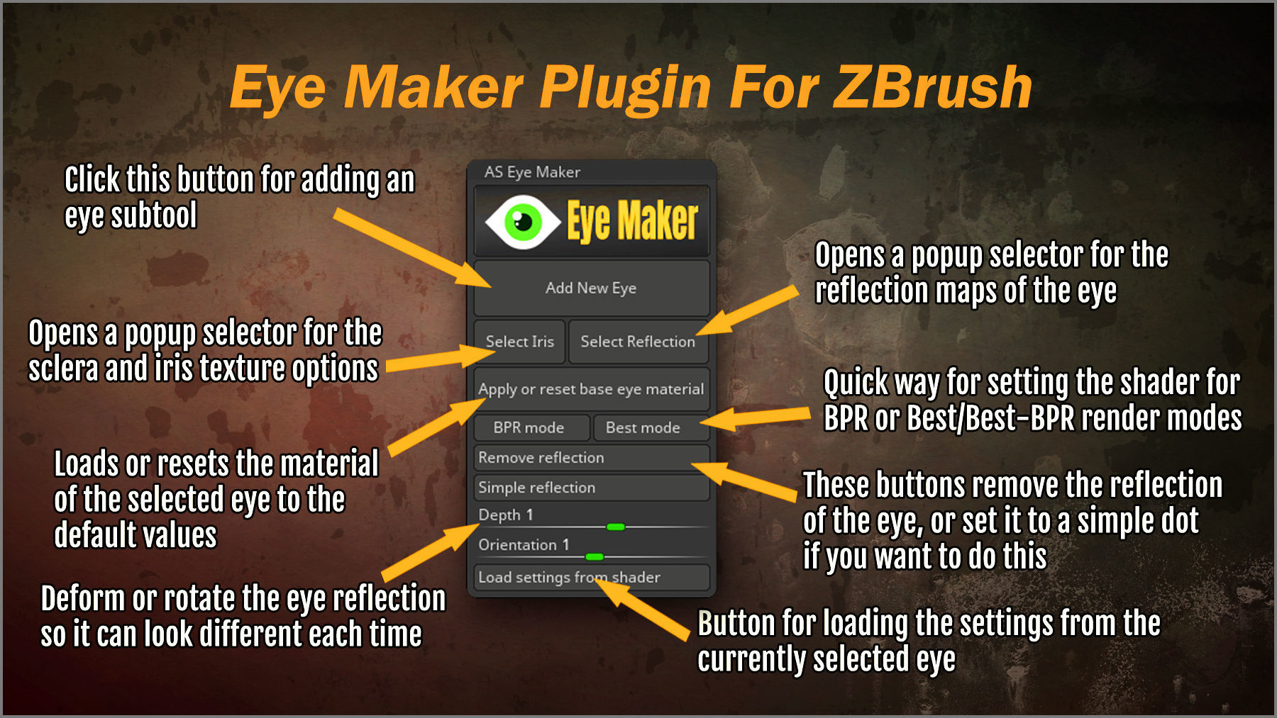 Eye Maker 102 Eyes and ZBrush Plugin 3D model | CGTrader