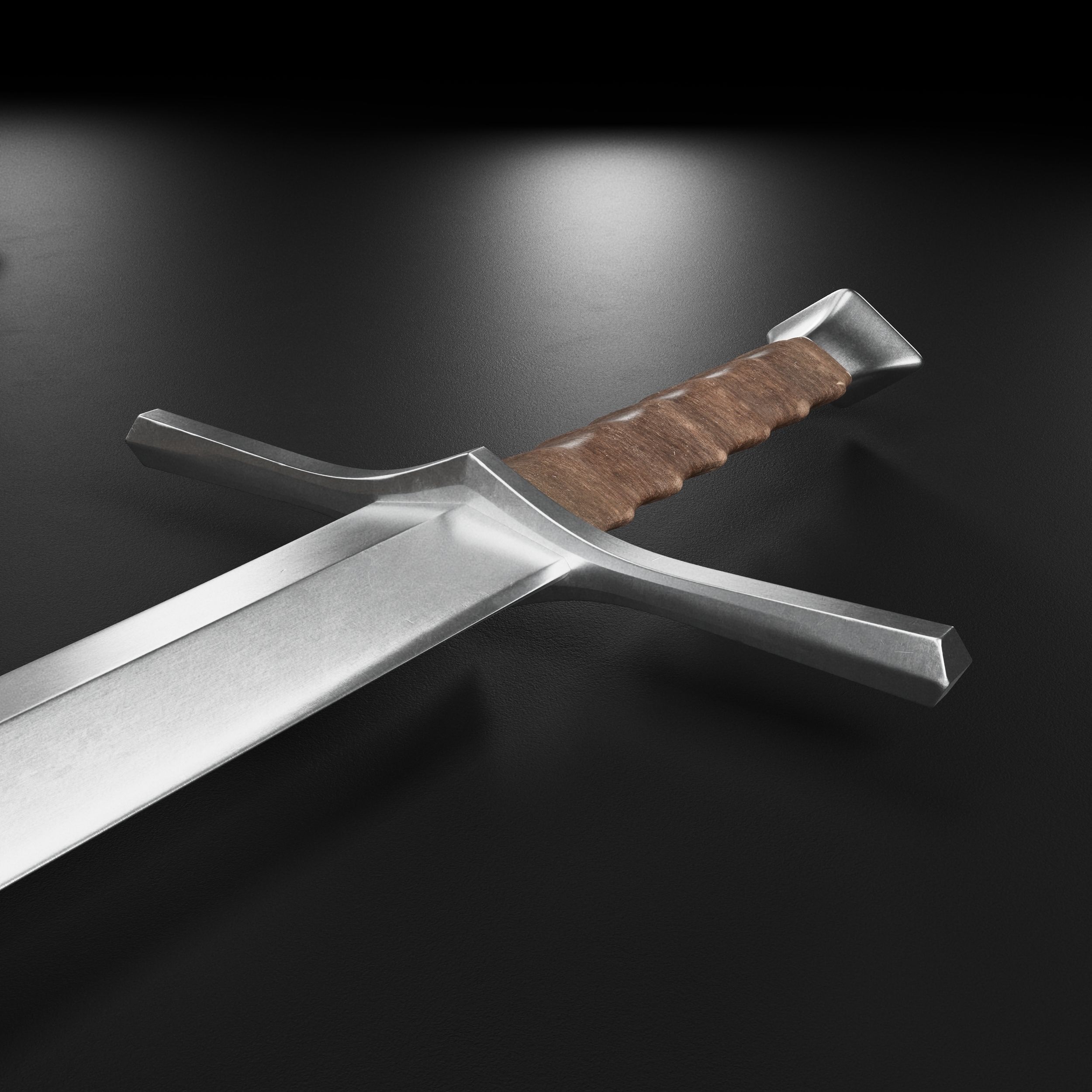 Medieval Sword 03 plus old texture and sheath 3D model rigged | CGTrader