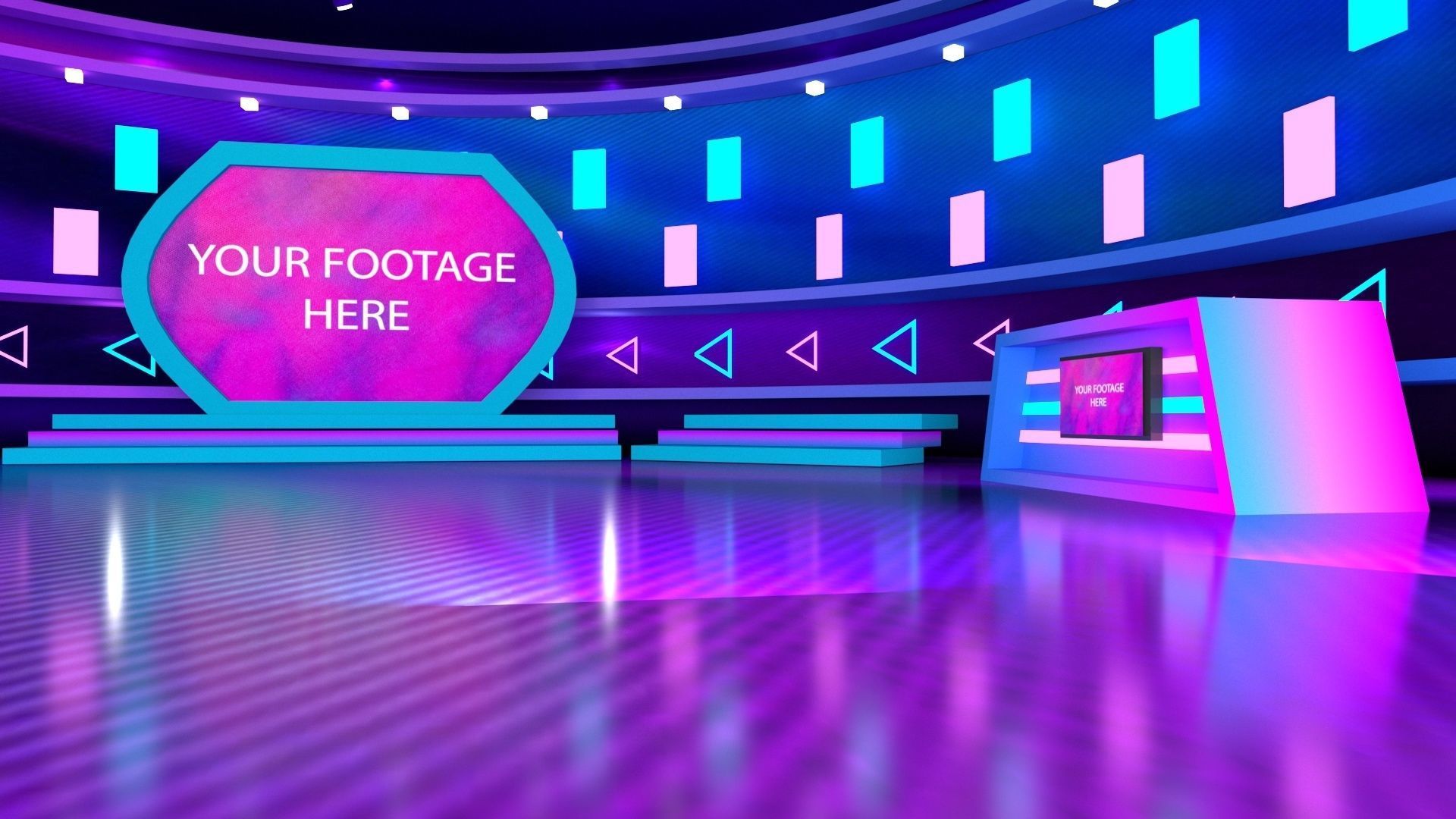 Virtual set deisign for entertainment show 3D model | CGTrader